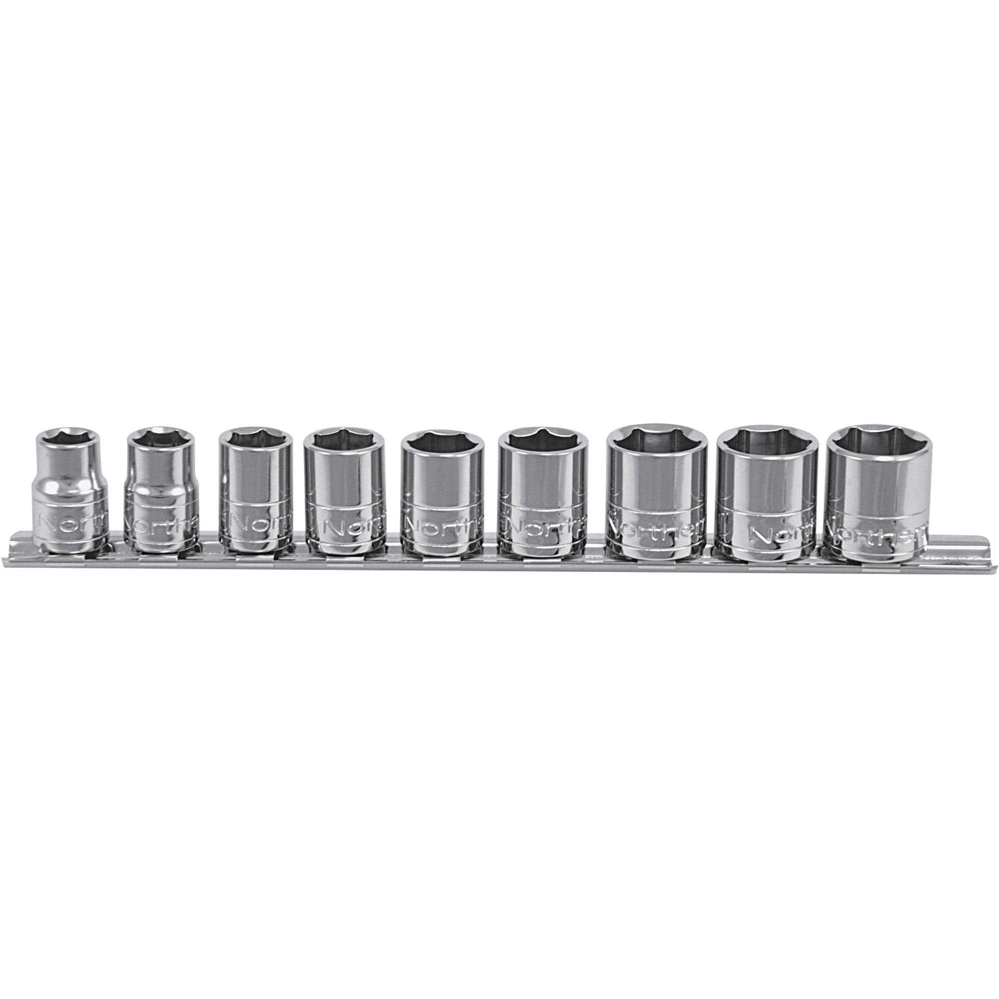 Northern Industrial Sockets — 3/8in. Drive, 9-Pc. Metric Set | Northern ...