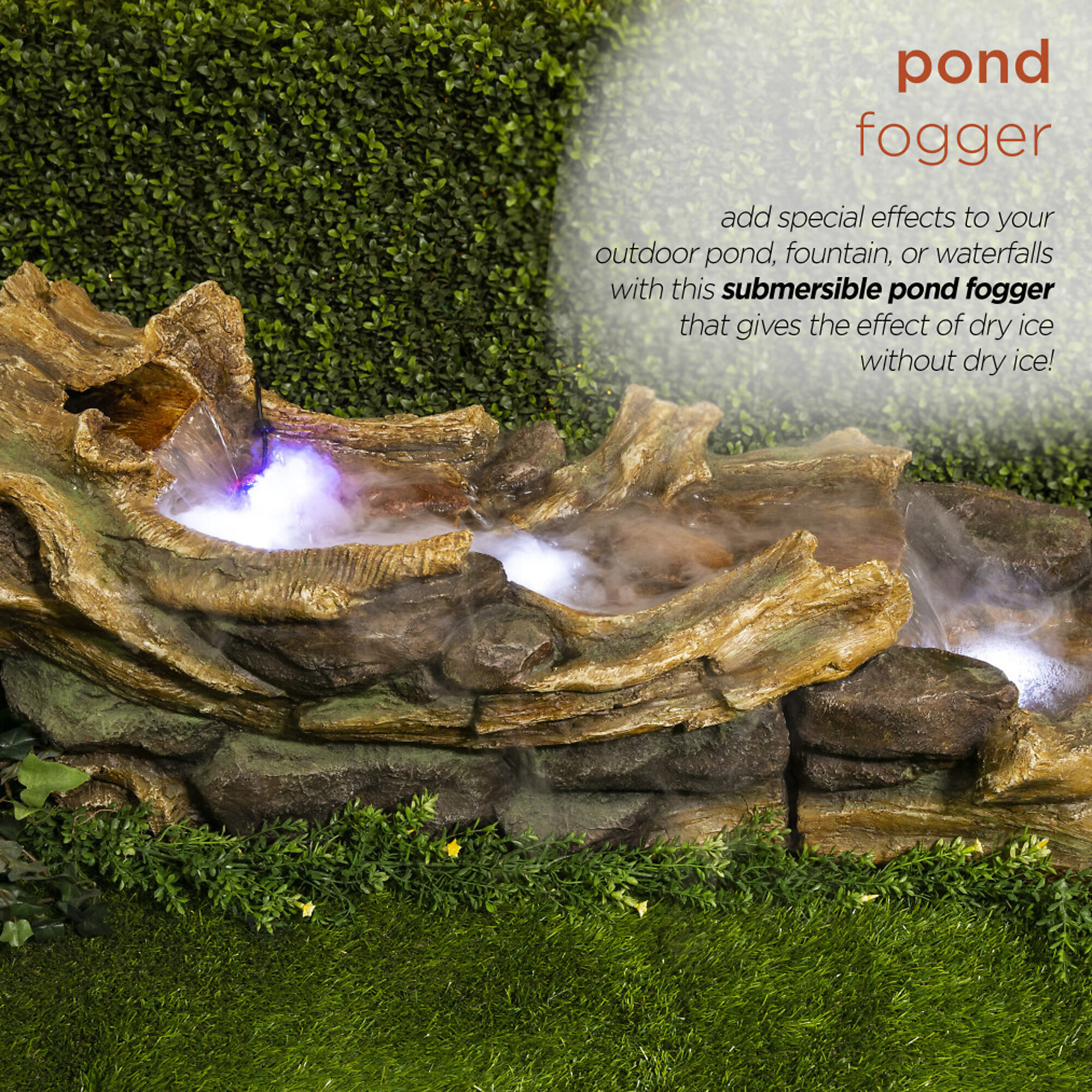 Alpine Corporation, Magical 3 Jet Mini-Pond Fogger w/ LED Lights, Volts ...