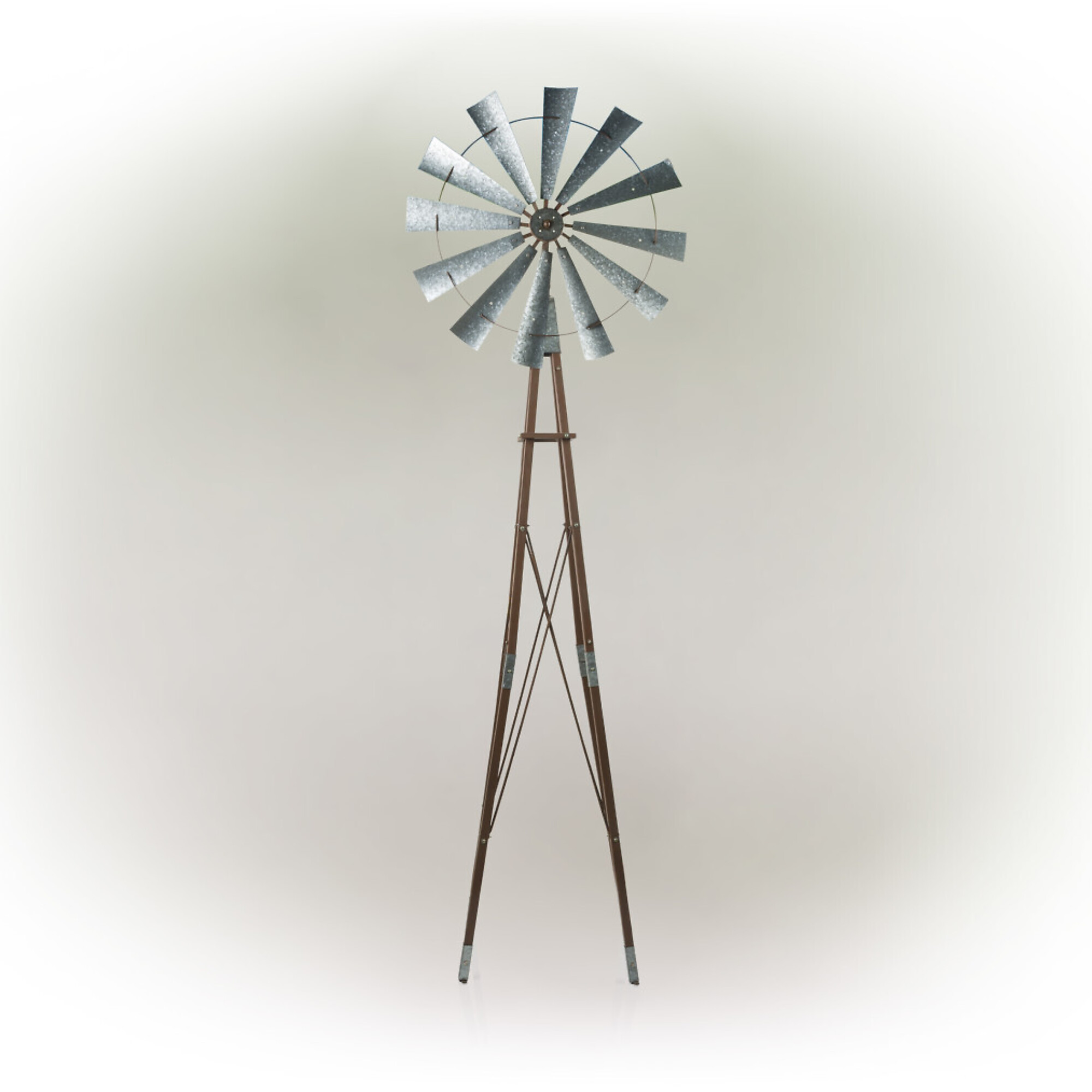 Alpine Corporation, Rustic Bronze and Silver Metal Windmill, Model ...