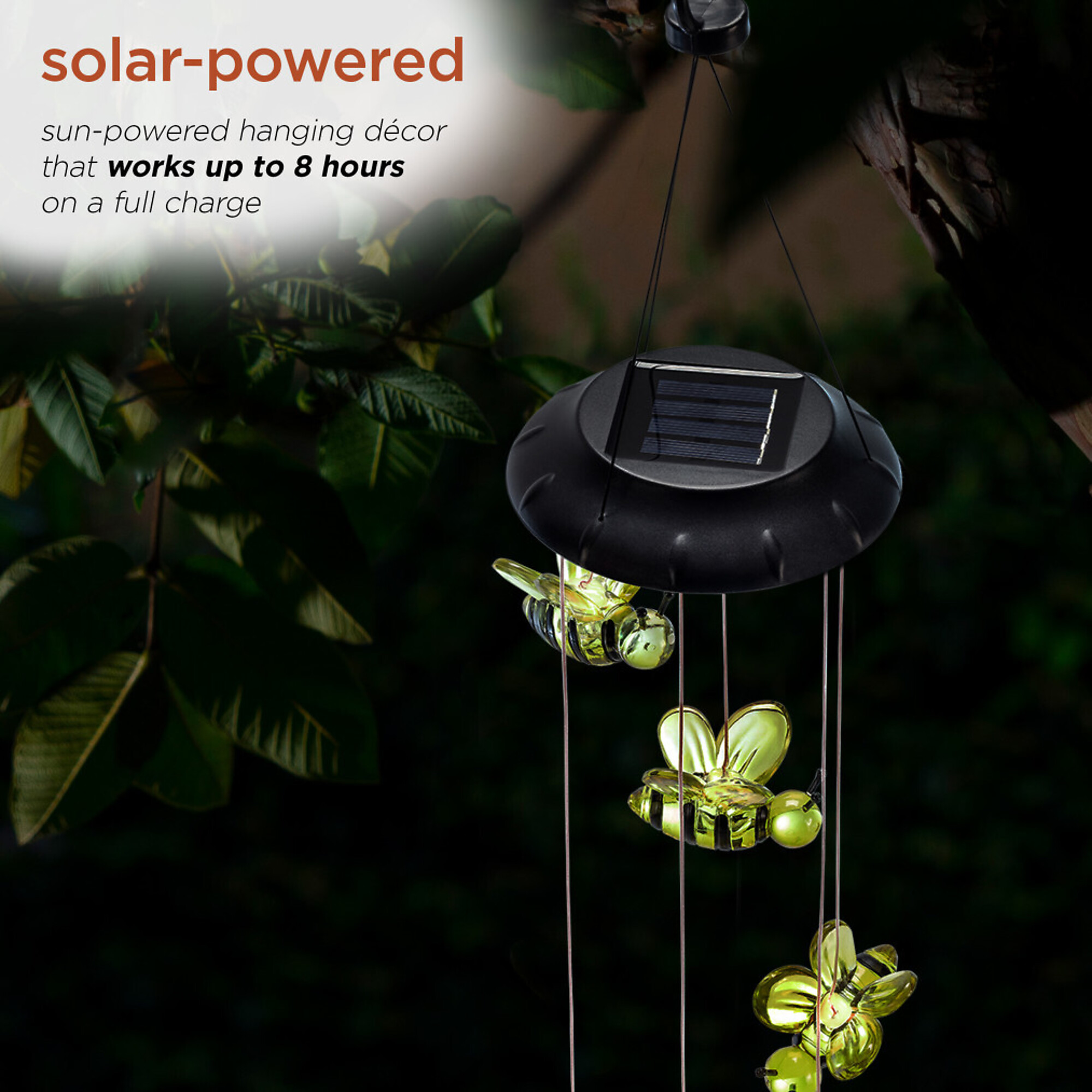 Alpine Corporation, Solar Bee Mobile w/Cool White LED Lights, Model ...