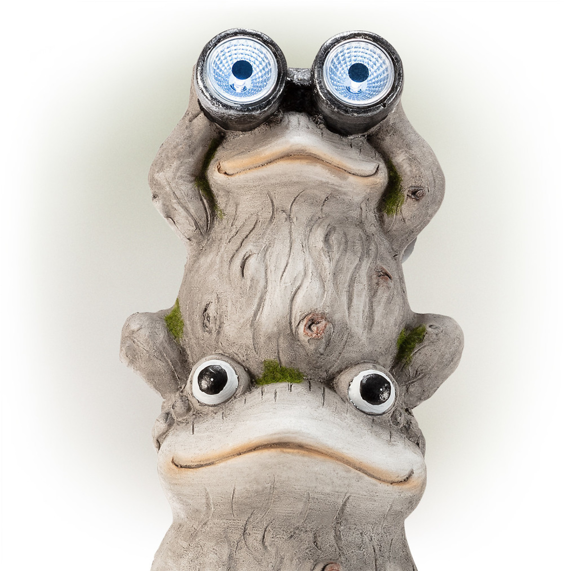 Alpine Corporation, Solar Three Stack Frogs with LED Light Statue ...