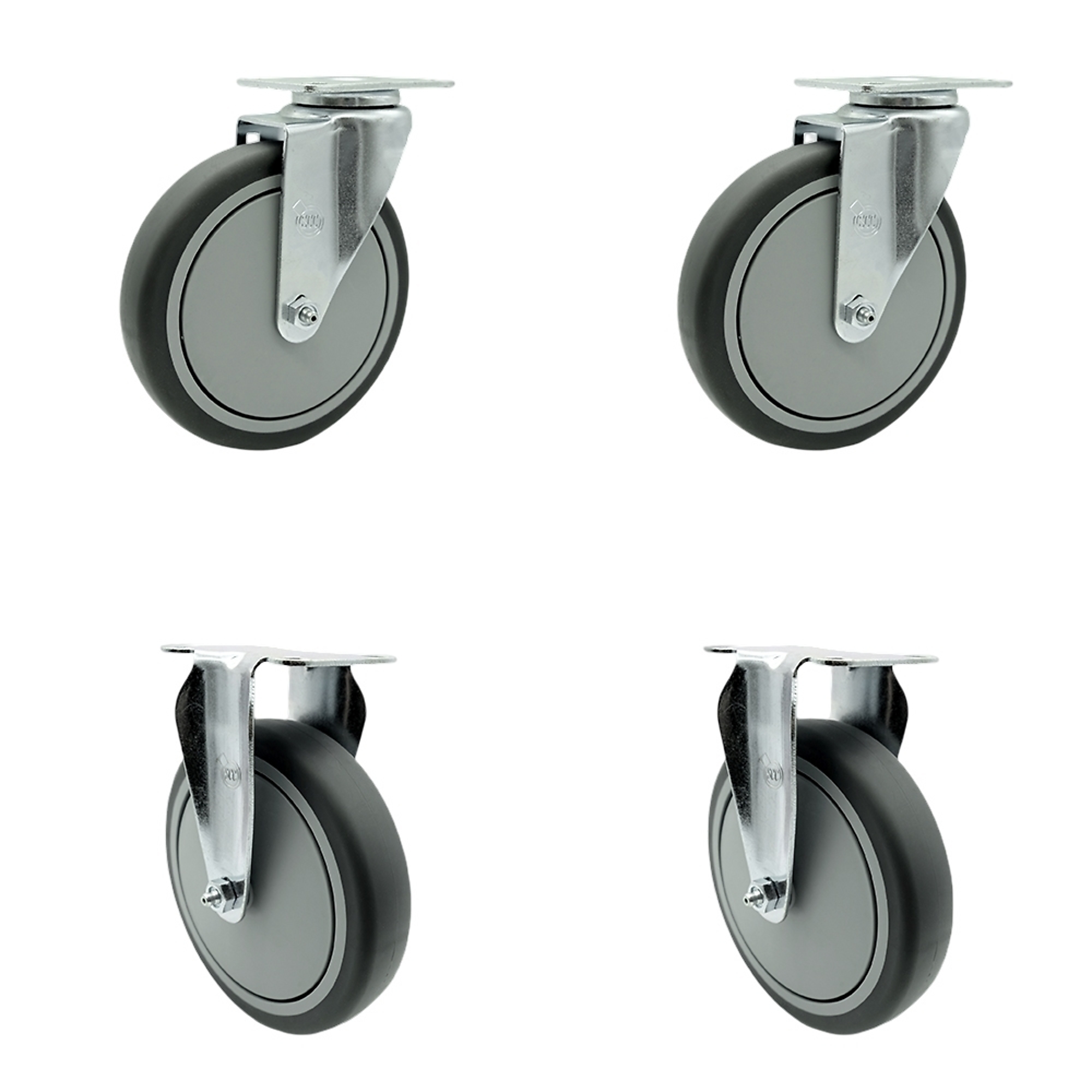 Service Caster, 6in. x 1 1/4in. Stem Casters, Wheel Diameter 6 in ...