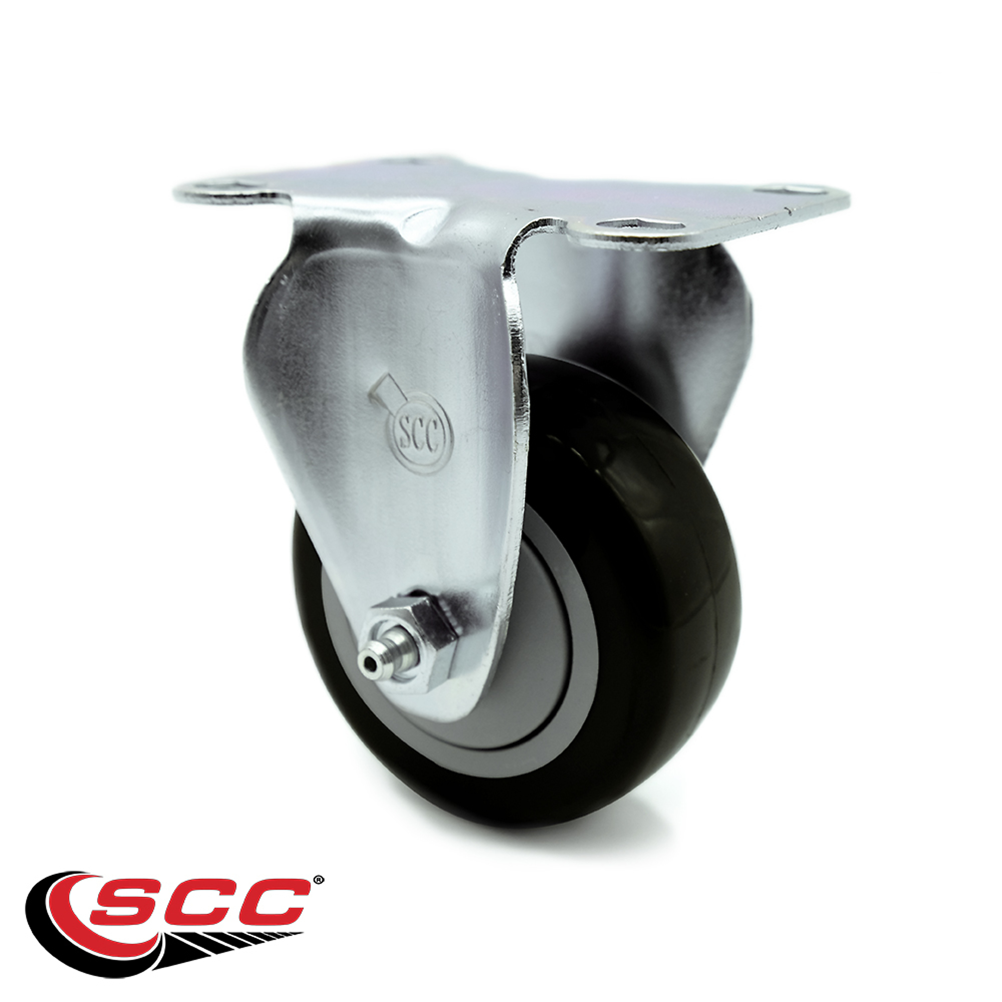 Service Caster, 3in. x 1 1/4in. Plate Caster, Wheel Diameter 3 in ...