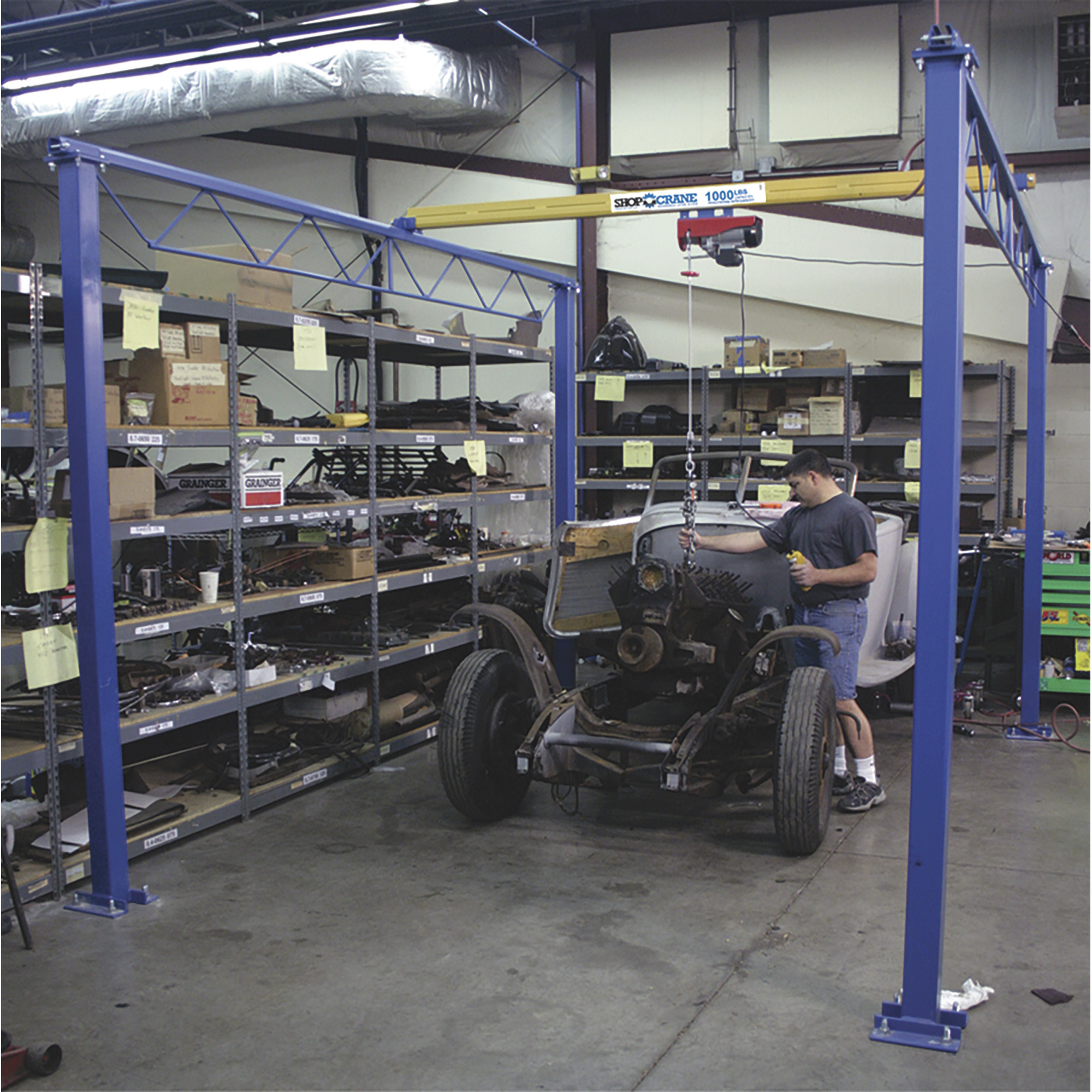 Gorbel 2000-Lb. Overhead Shop Bridge Crane, 8ft.L x 15ft.W x 10ft.H ...