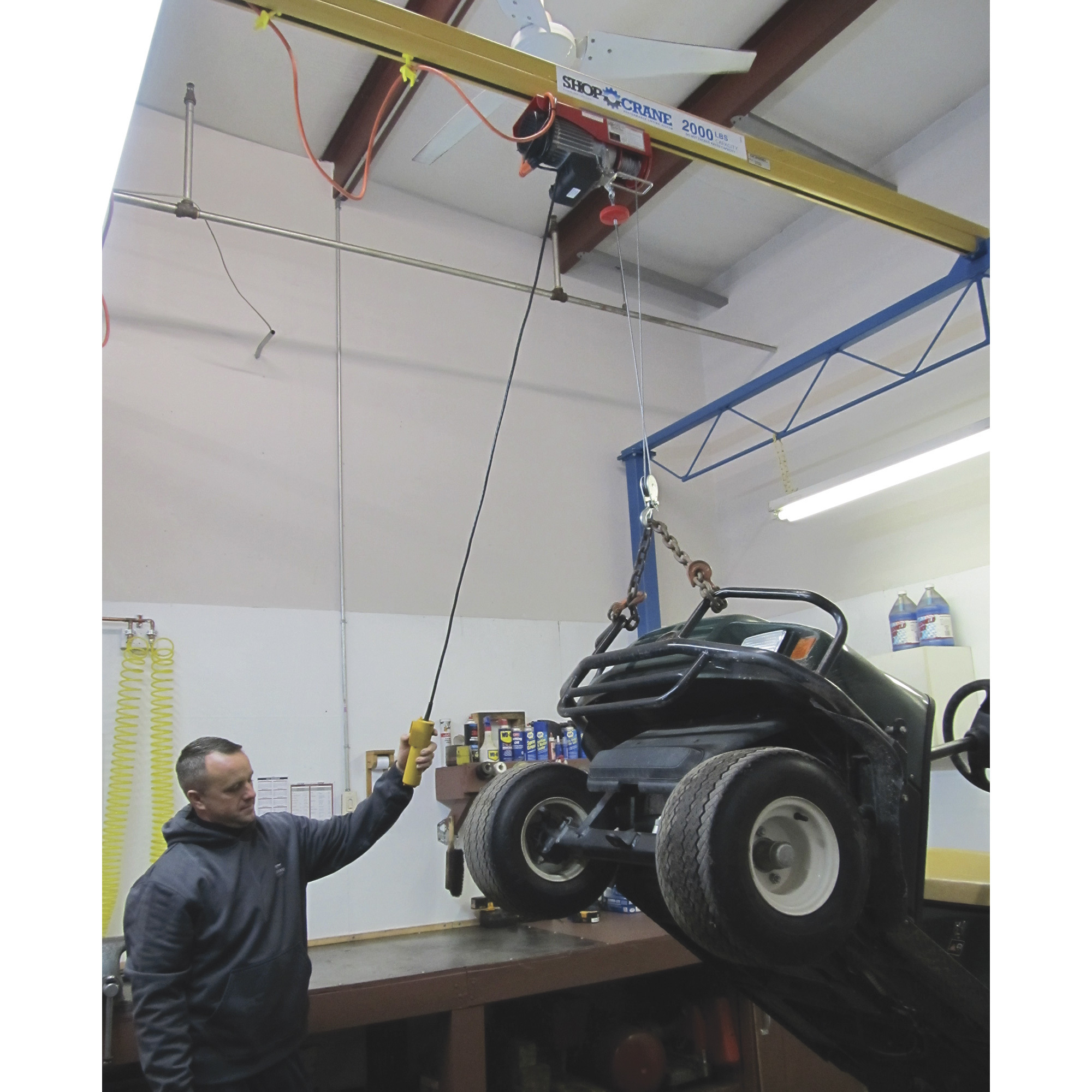 Gorbel 2000-Lb. Overhead Shop Bridge Crane, 12ft.L x 15ft.W x 12ft.H ...