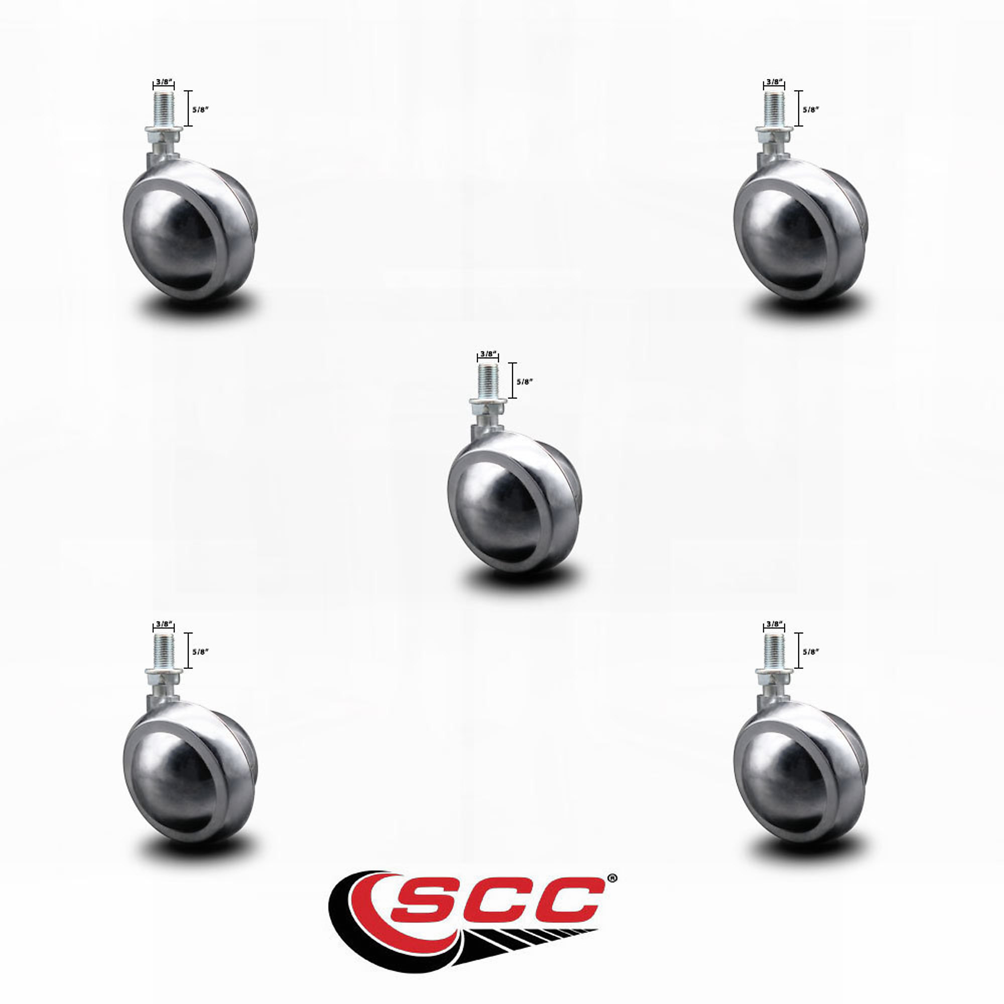 Service Caster 2in Stem Casters Wheel Diameter 2 In Caster Type Swivel Package Qty 5