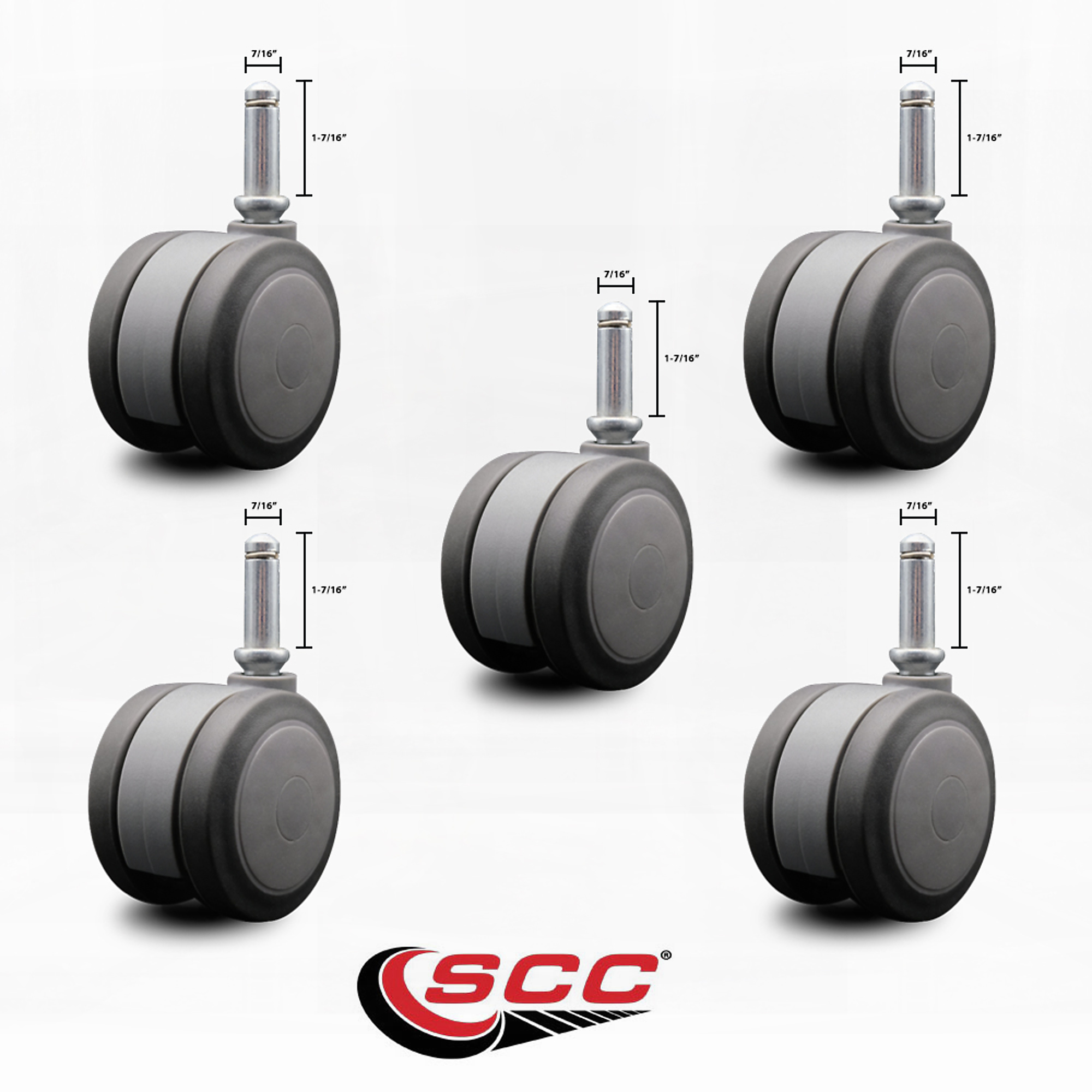 Service Caster, 3in. Stem Casters, Wheel Diameter 3 in, Caster Type ...