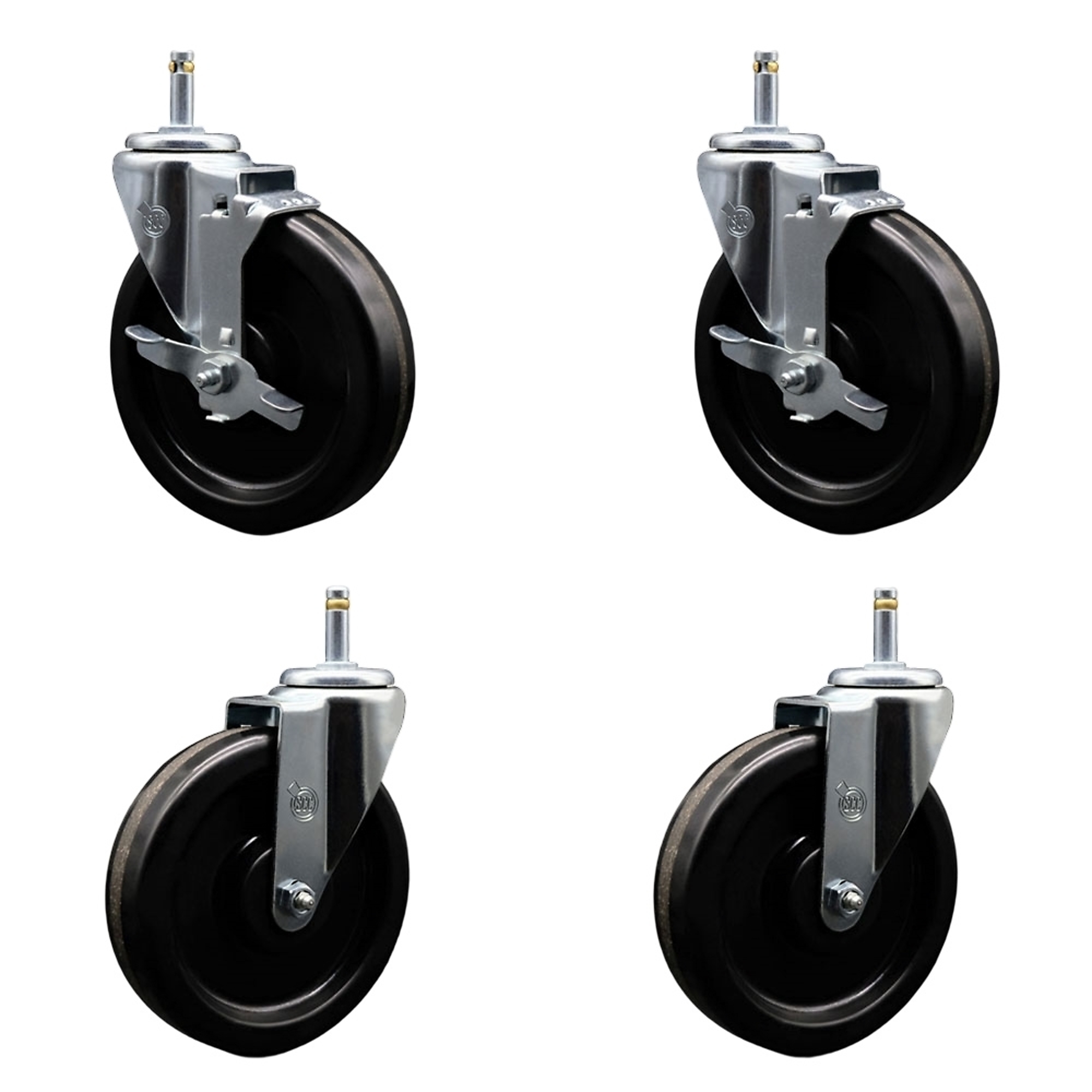 Service Caster, 6in. x 1 1/2in. Stem Casters, Wheel Diameter 6 in ...