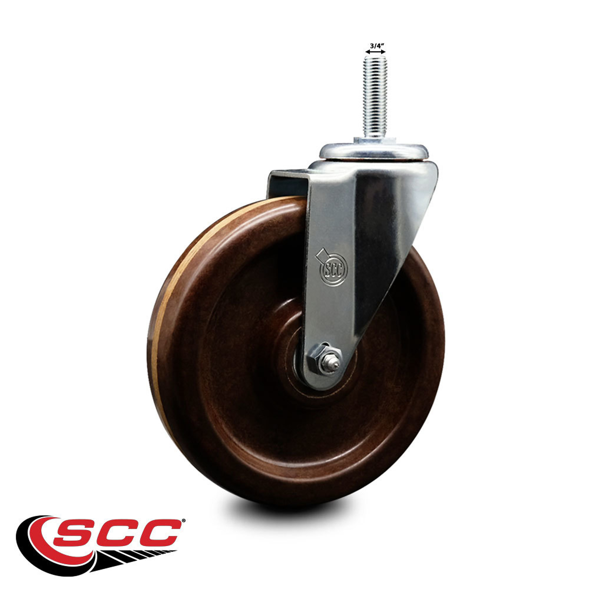 Service Caster, 6in. x 1 1/2in. Stem Caster, Wheel Diameter 6 in ...