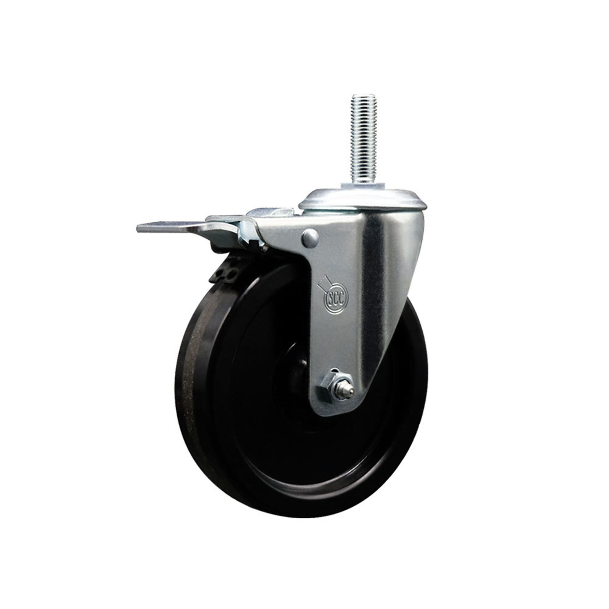 Service Caster, 5in. x 1 1/4in. Stem Caster, Wheel Diameter 5 in ...