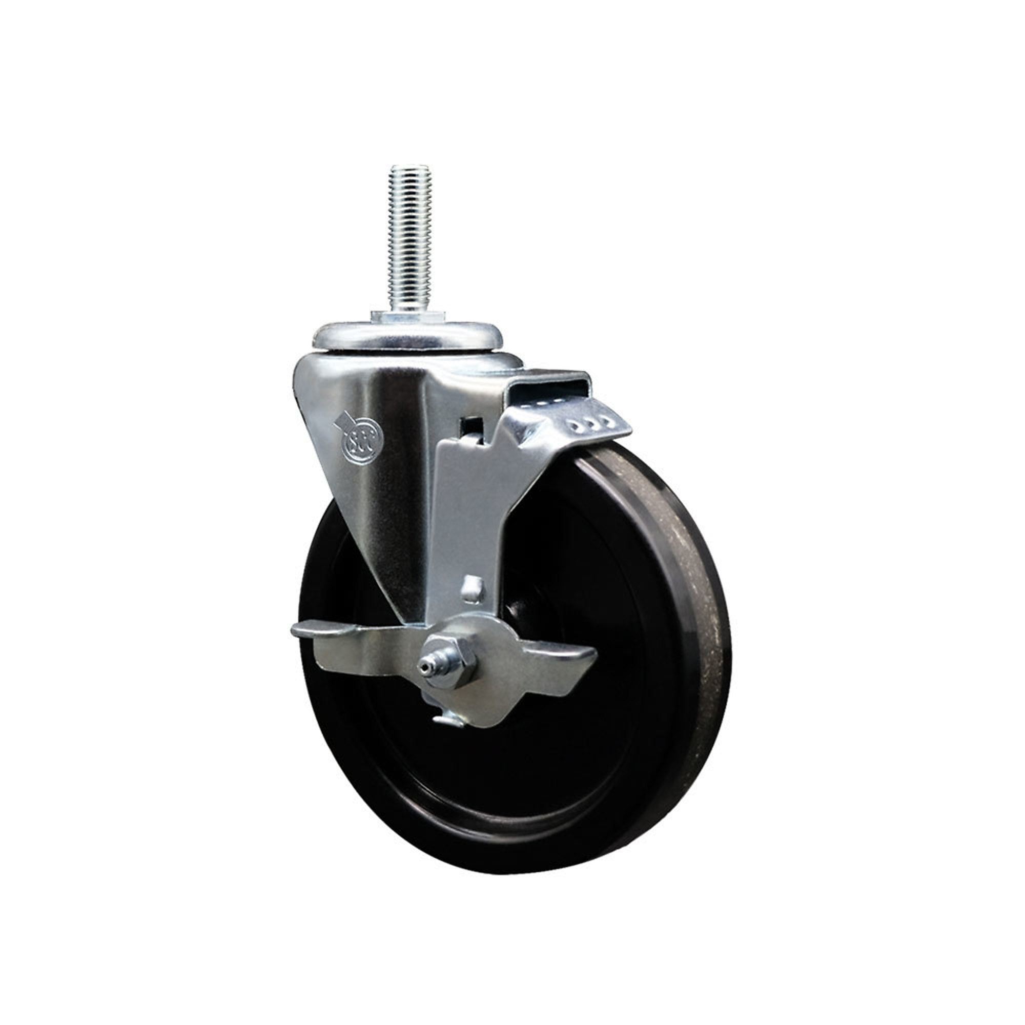 Service Caster, 5in. x 1 1/4in. Stem Caster, Wheel Diameter 5 in ...