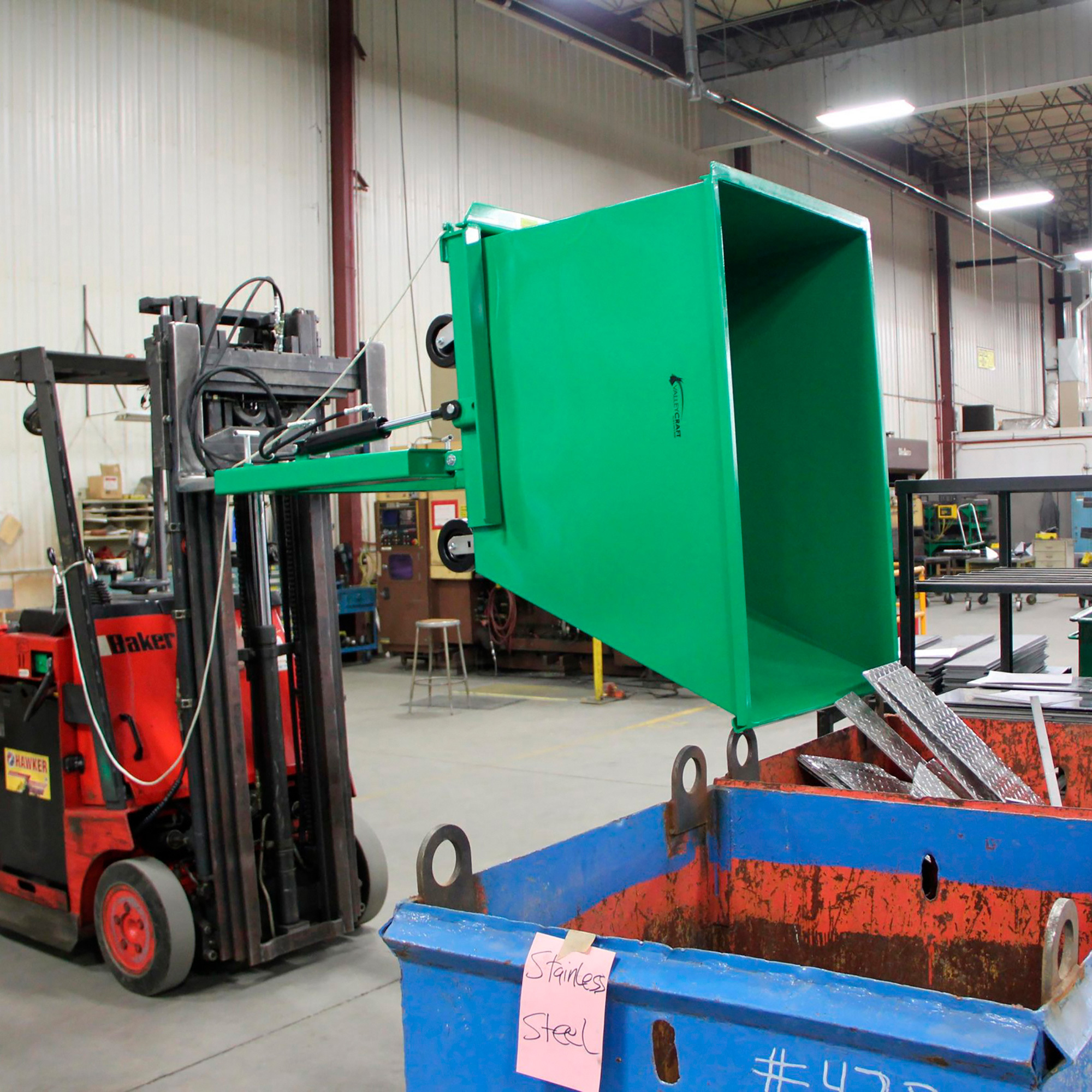 Valley Craft Forklift Attachment for Powered Self-Dumping System, For ...