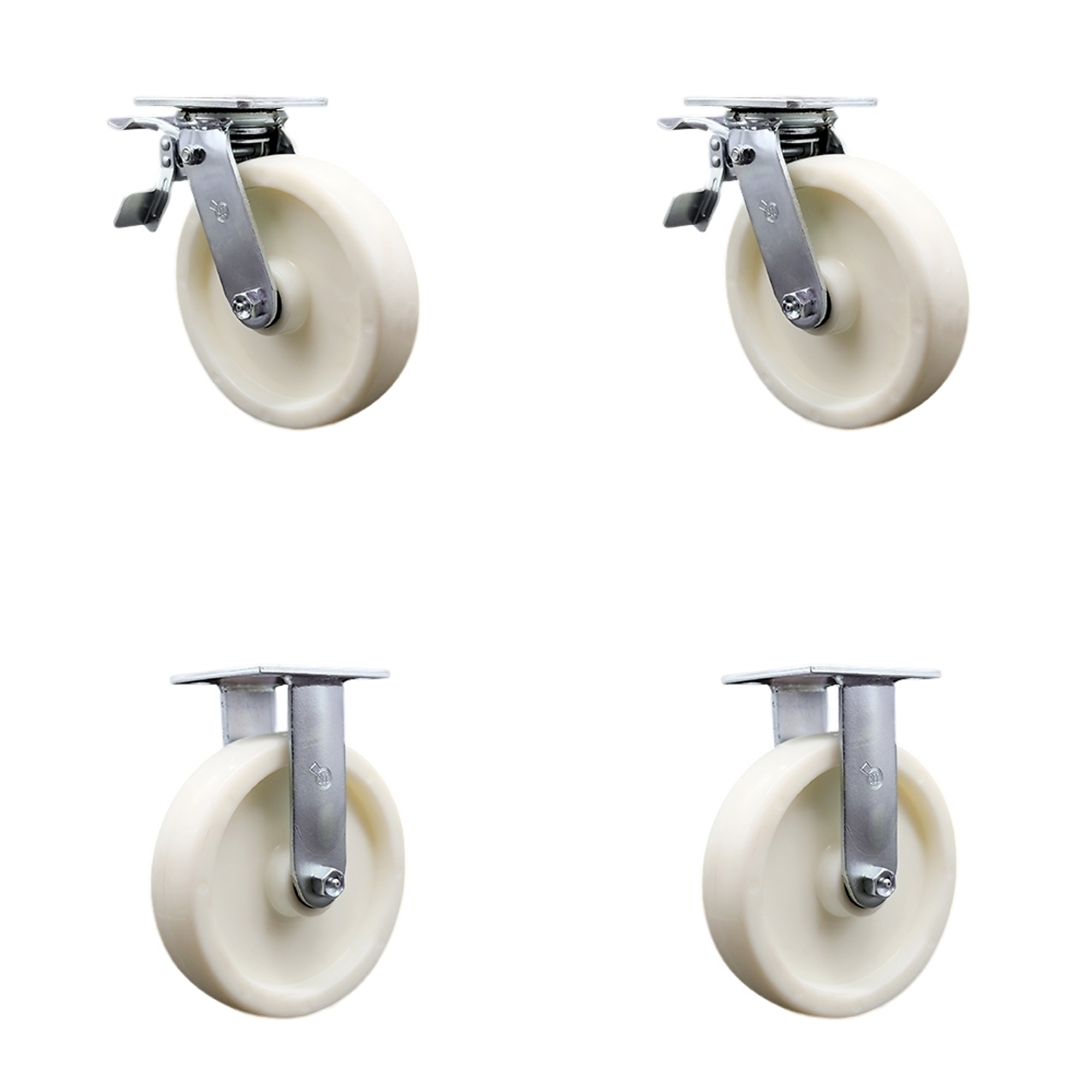 Service Caster, 8in. x 2in. Plate Casters, Wheel Diameter 8 in, Caster ...