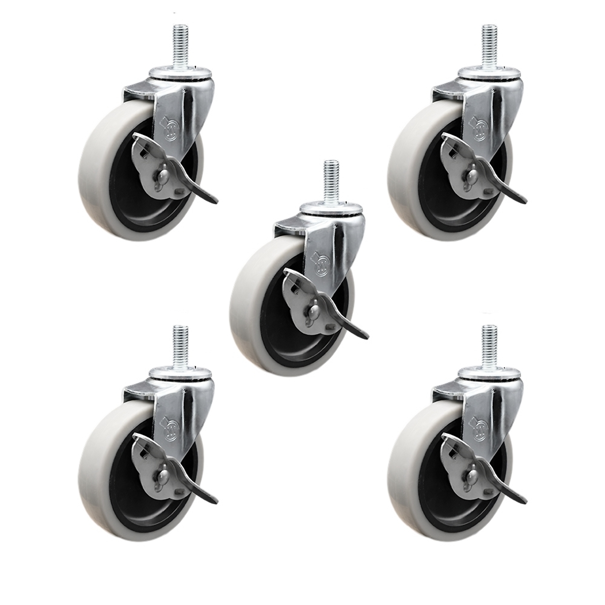 Service Caster, 4in. Stem Casters, Wheel Diameter 4 in, Caster Type ...