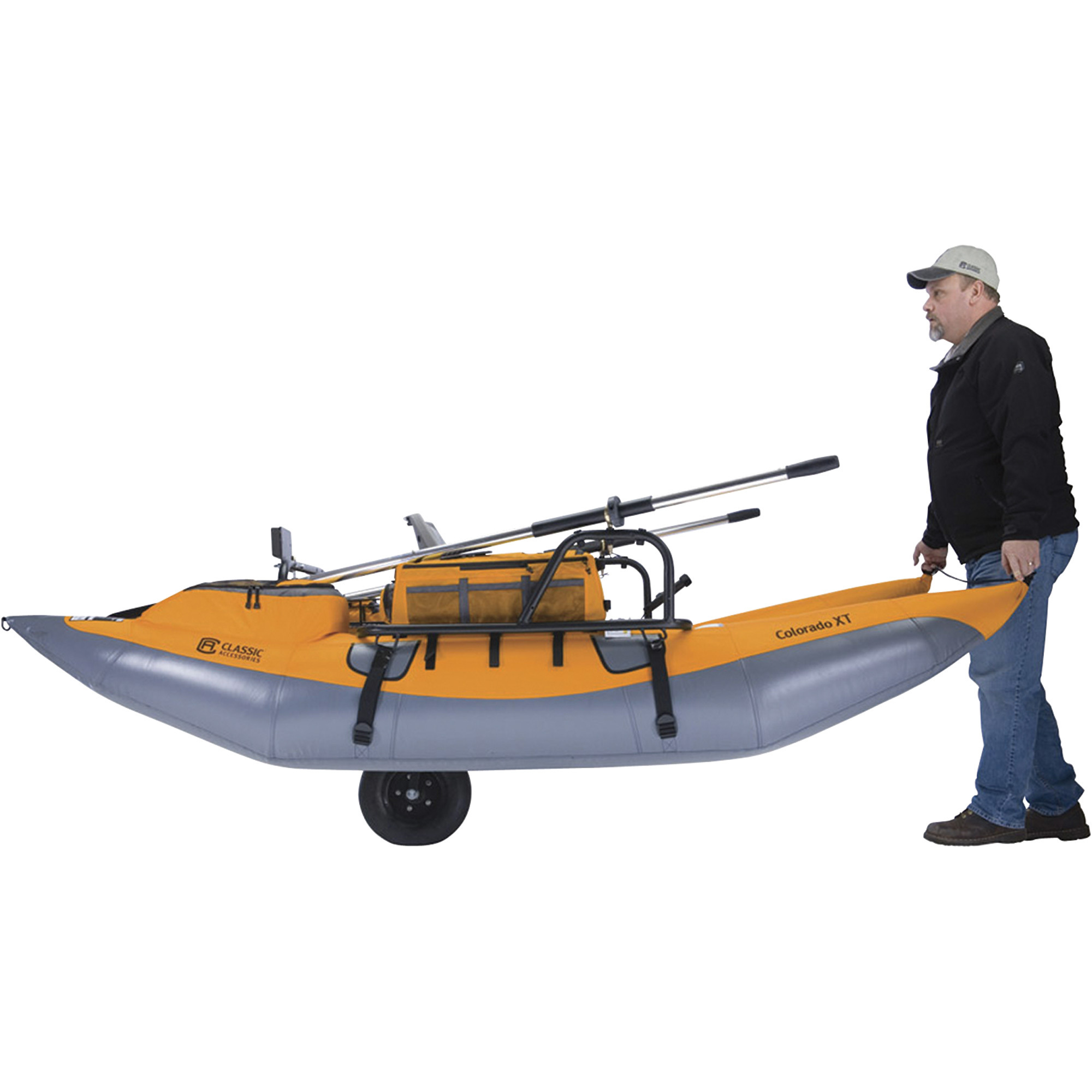 Classic Accessories Colorado XT Pontoon Boat - 9Ft., Pumpkin/Gray ...