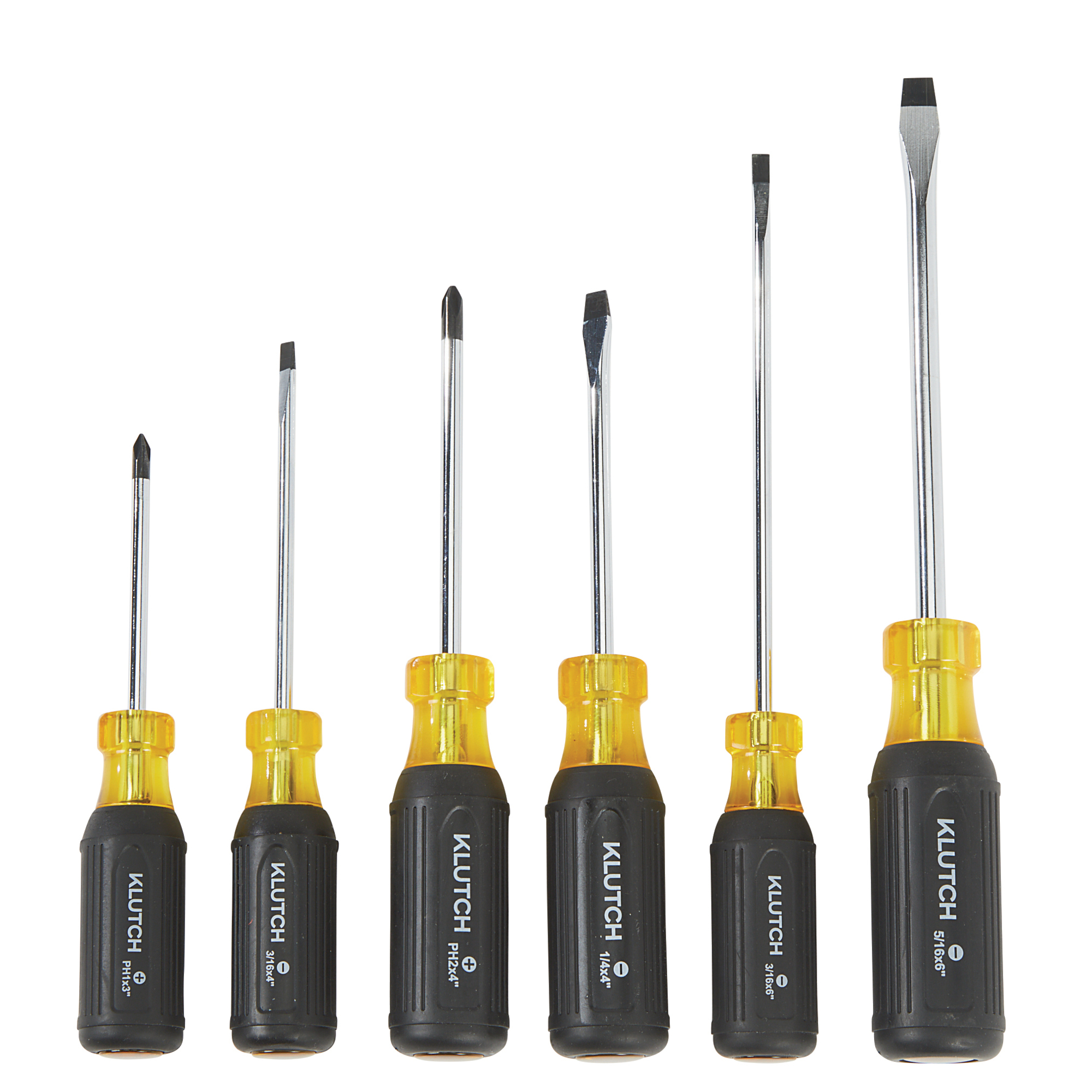 Klutch Nonslip Cushion Grip Screwdriver Set, 6 Pcs. | Northern Tool