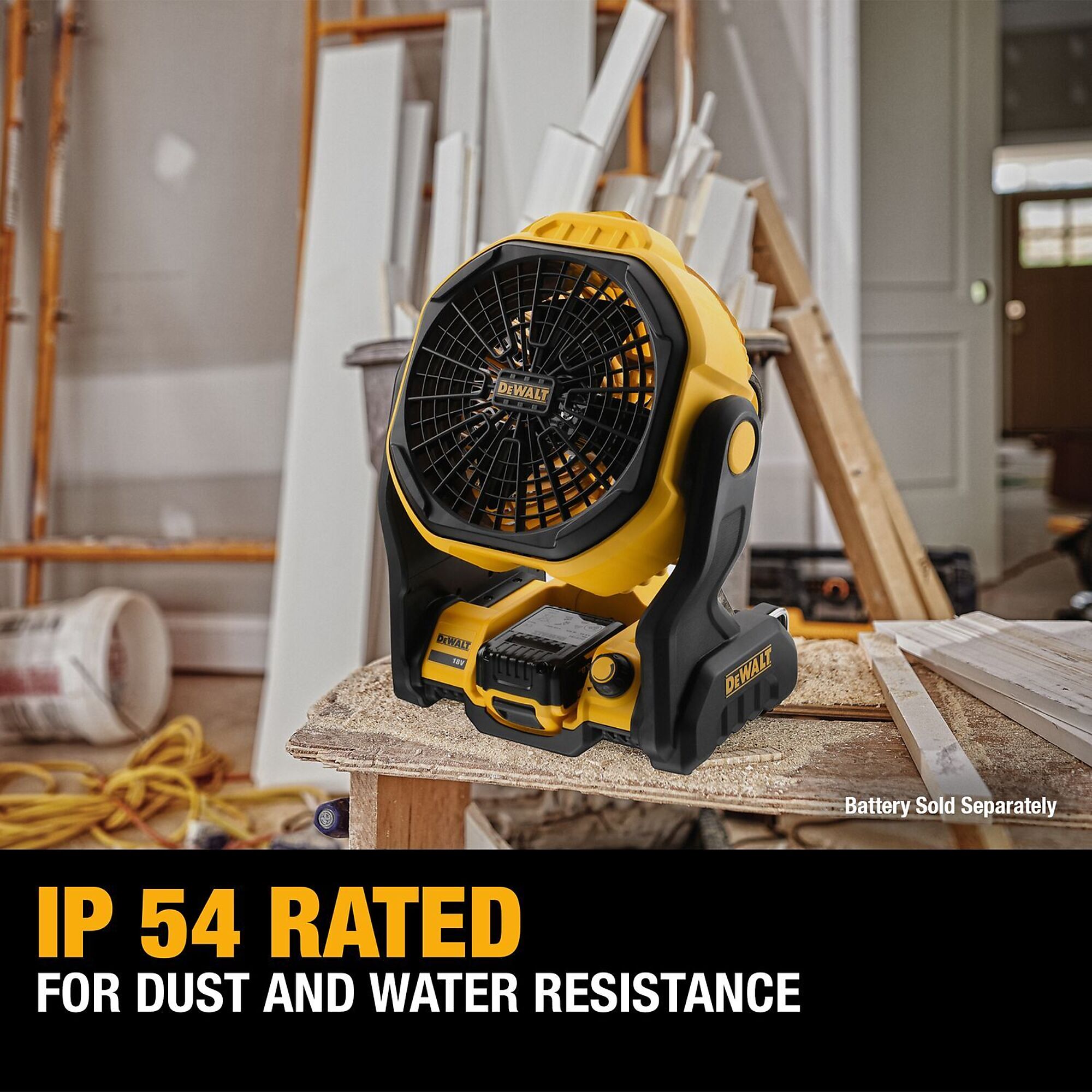 DEWALT 20V MAX 11in. Cordless Jobsite Fan, Model# DCE512B | Northern Tool