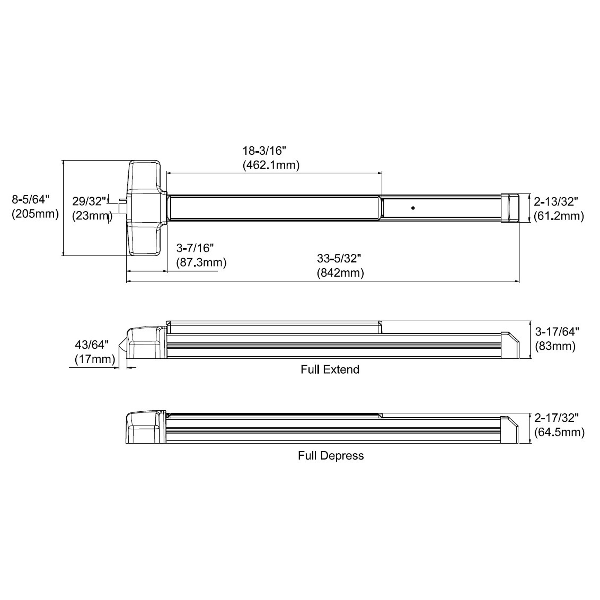 Trans Atlantic, Heavy Duty Commercial Entry Escutcheon Lever for Exit ...