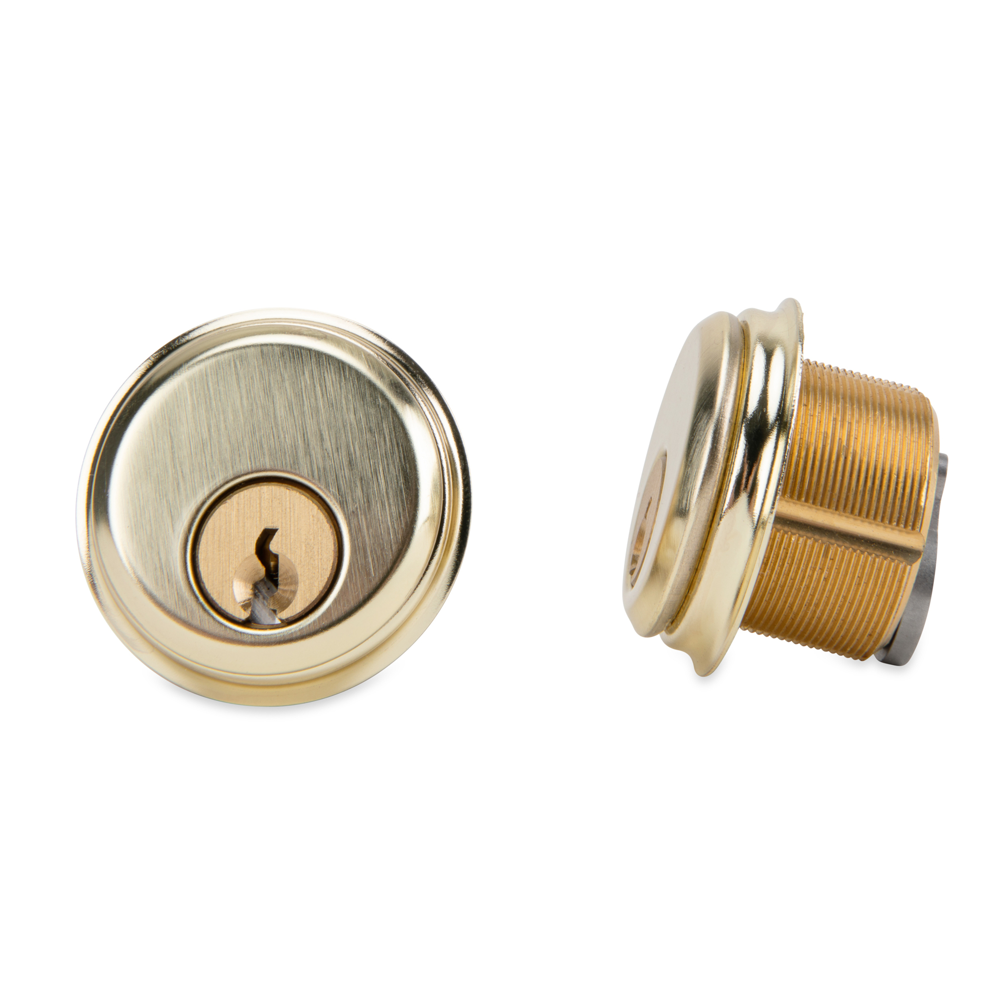 Trans Atlantic, 1in. Bright Brass Single Mortise Cylinder with Yale ...