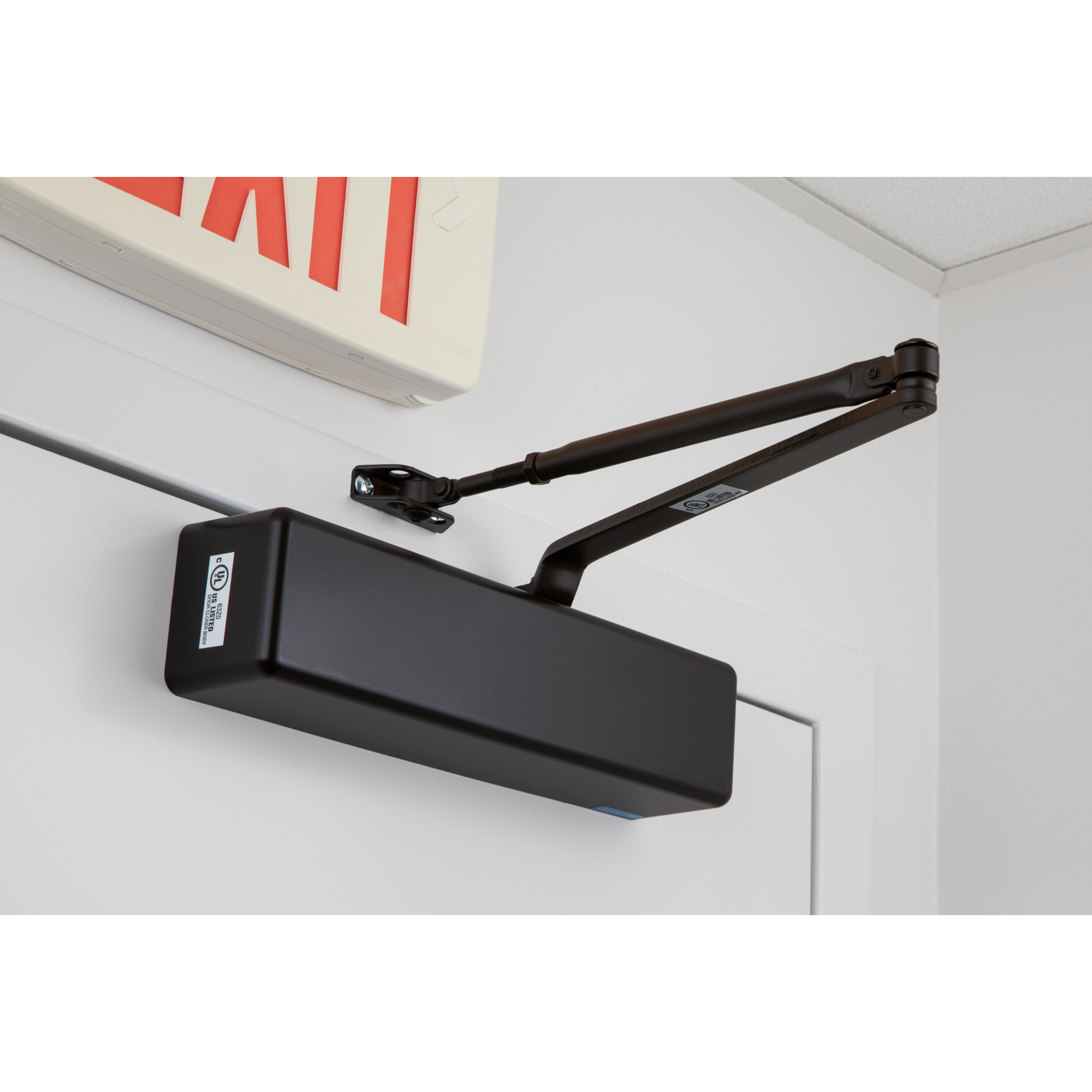 Global Door Controls, Heavy Duty Commercial Door Closer in Black, Model ...