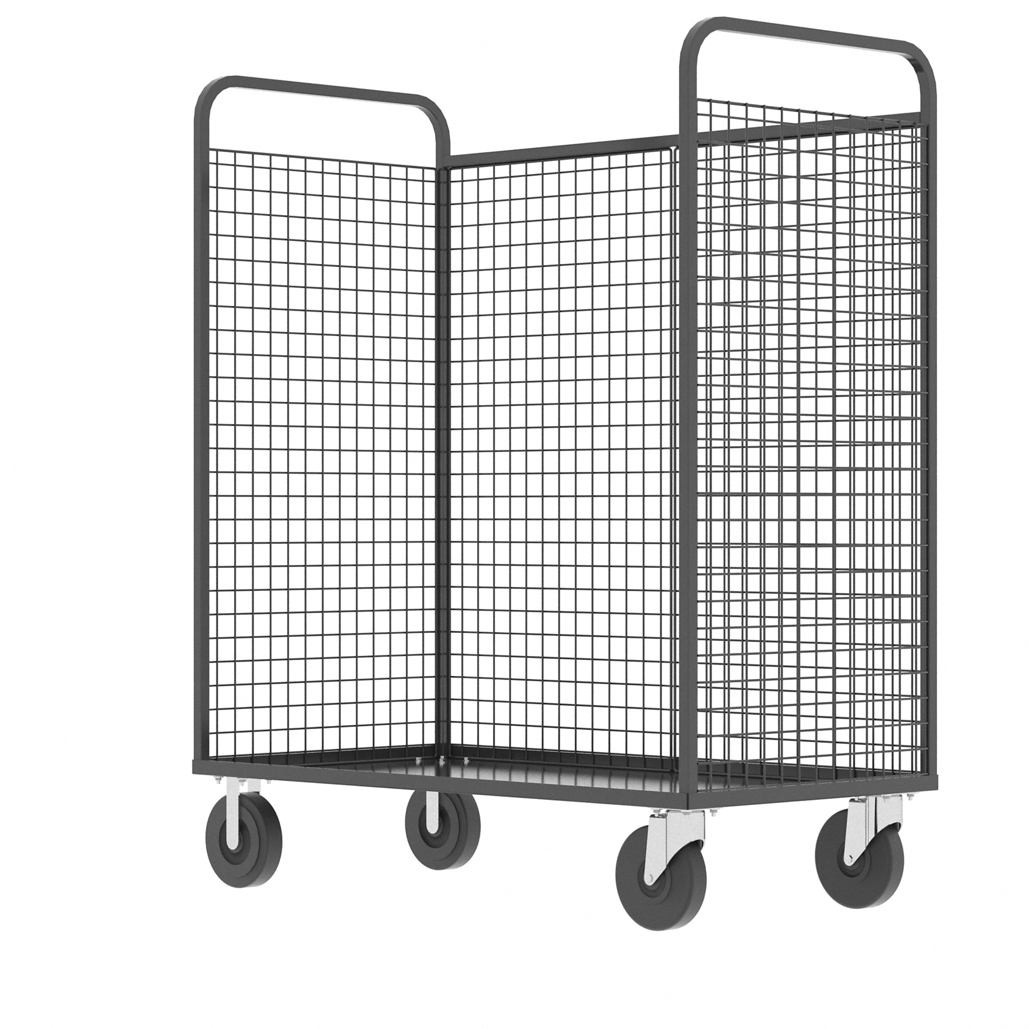 Valley Craft, 3-Sided Stock Picking Cage Cart, Total Capacity 1600 lb ...