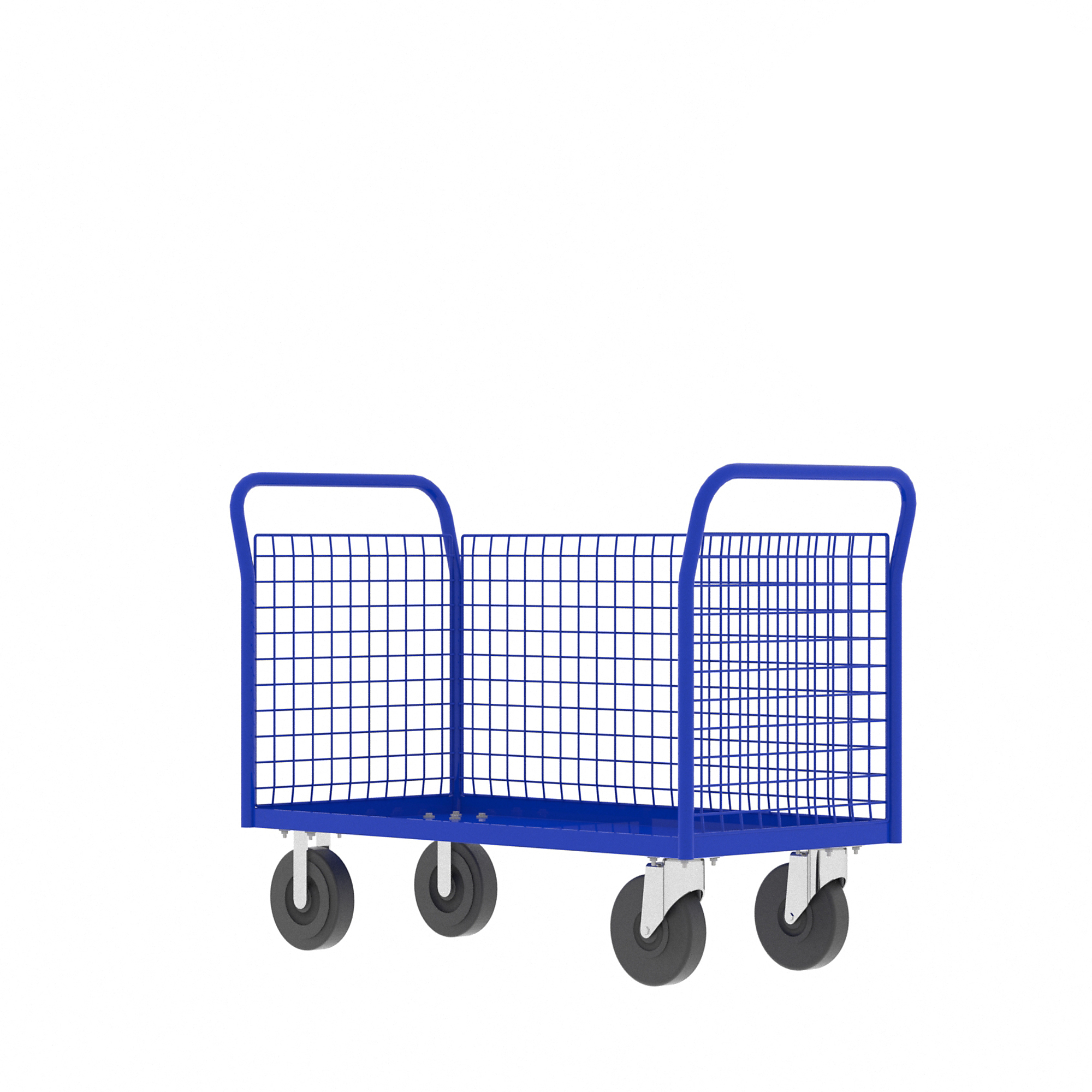 Valley Craft, 3-Sided Platform Cage Cart, Total Capacity 2000 lb ...