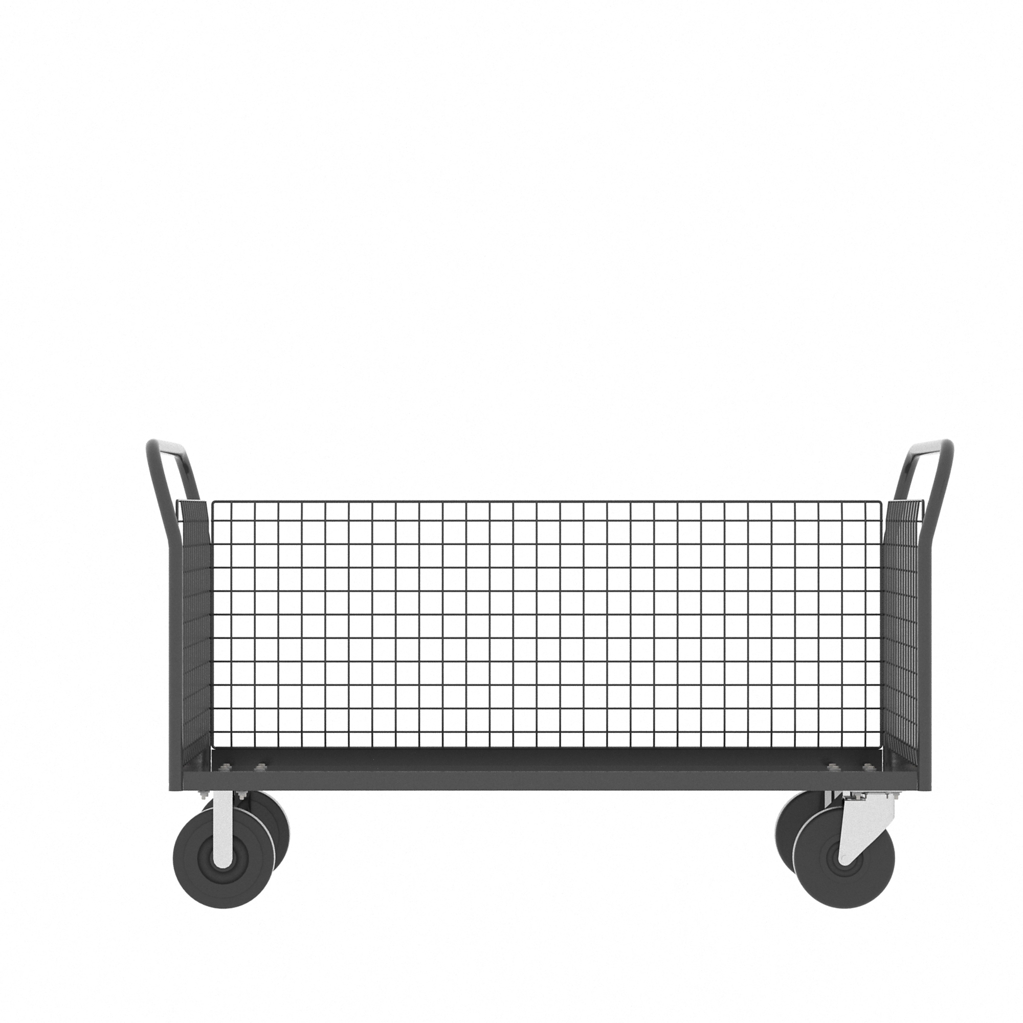 Valley Craft, 3-Sided Platform Cage Cart, Total Capacity 2000 lb ...