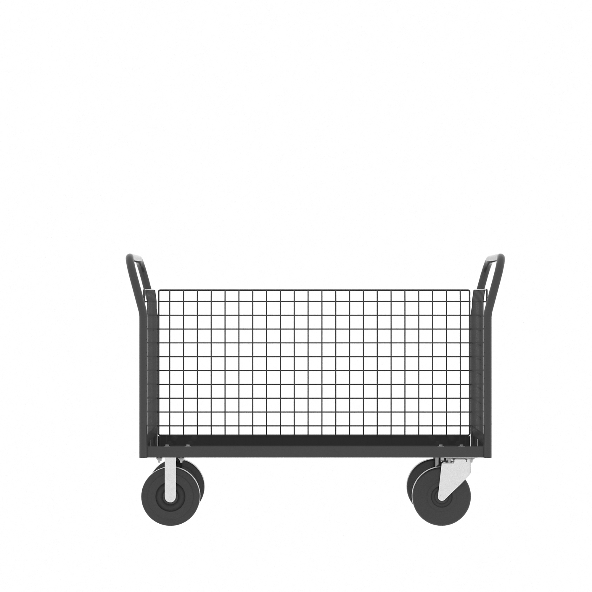 Valley Craft, 3-Sided Platform Cage Cart, Total Capacity 2000 lb ...