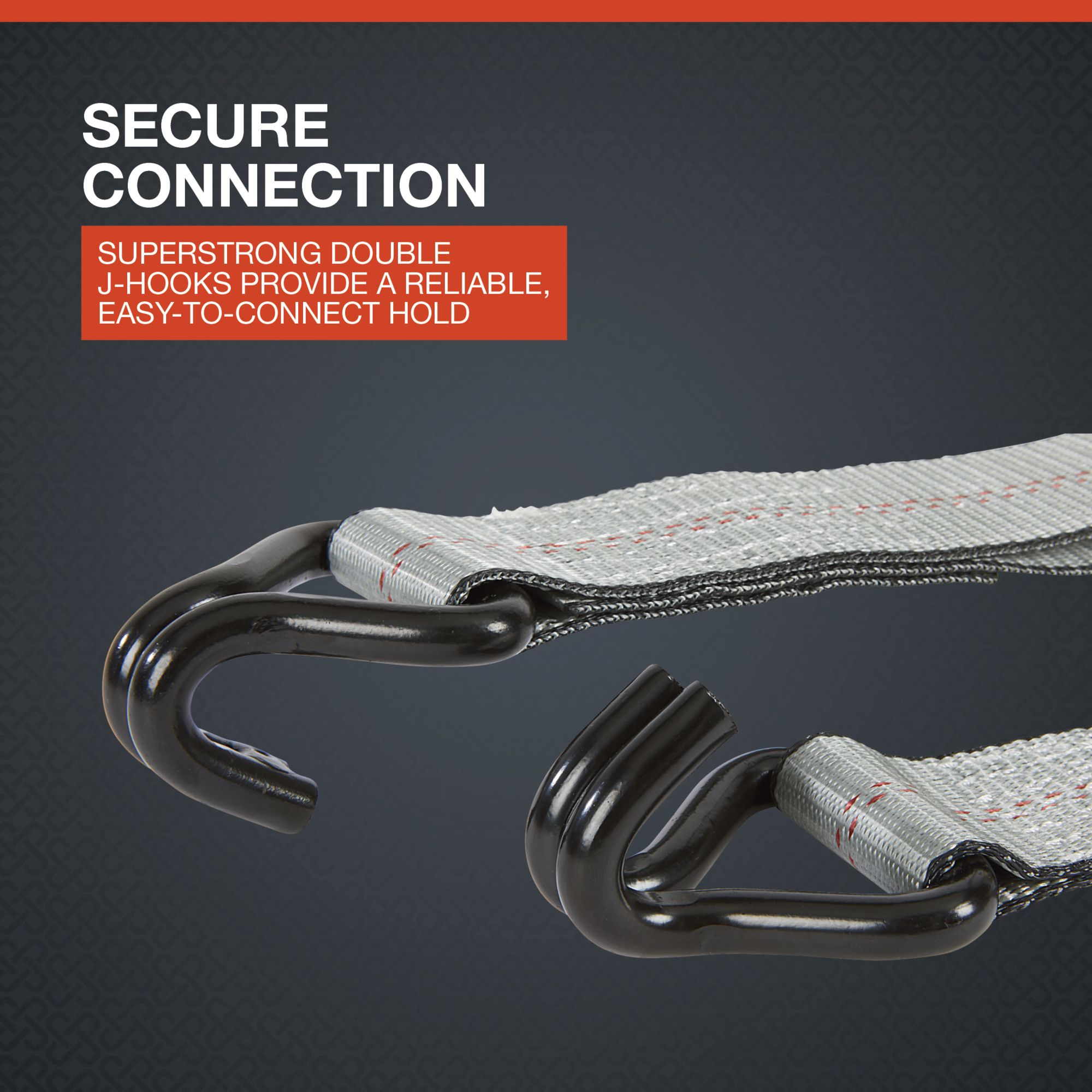 Ultra-Tow XTP 2in. x 27ft. Automatic Self-Tensioning Ratchet Strap with J-Hook, 10,000-Lb ...