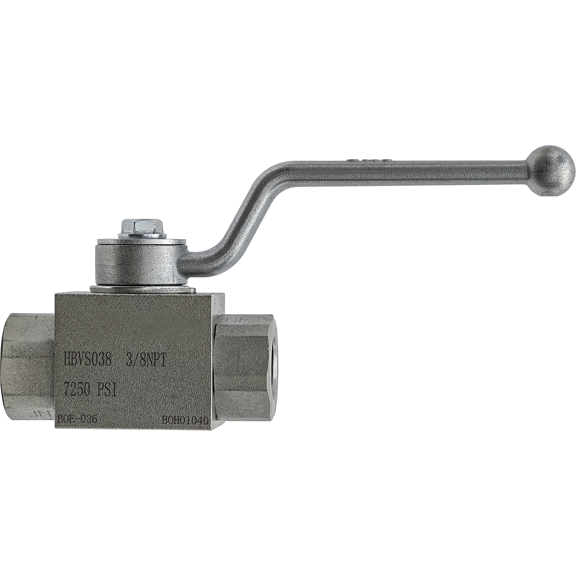 Buyers Products, 3/8in. NPTF 2-Port High Pressure Ball Valve, Working ...
