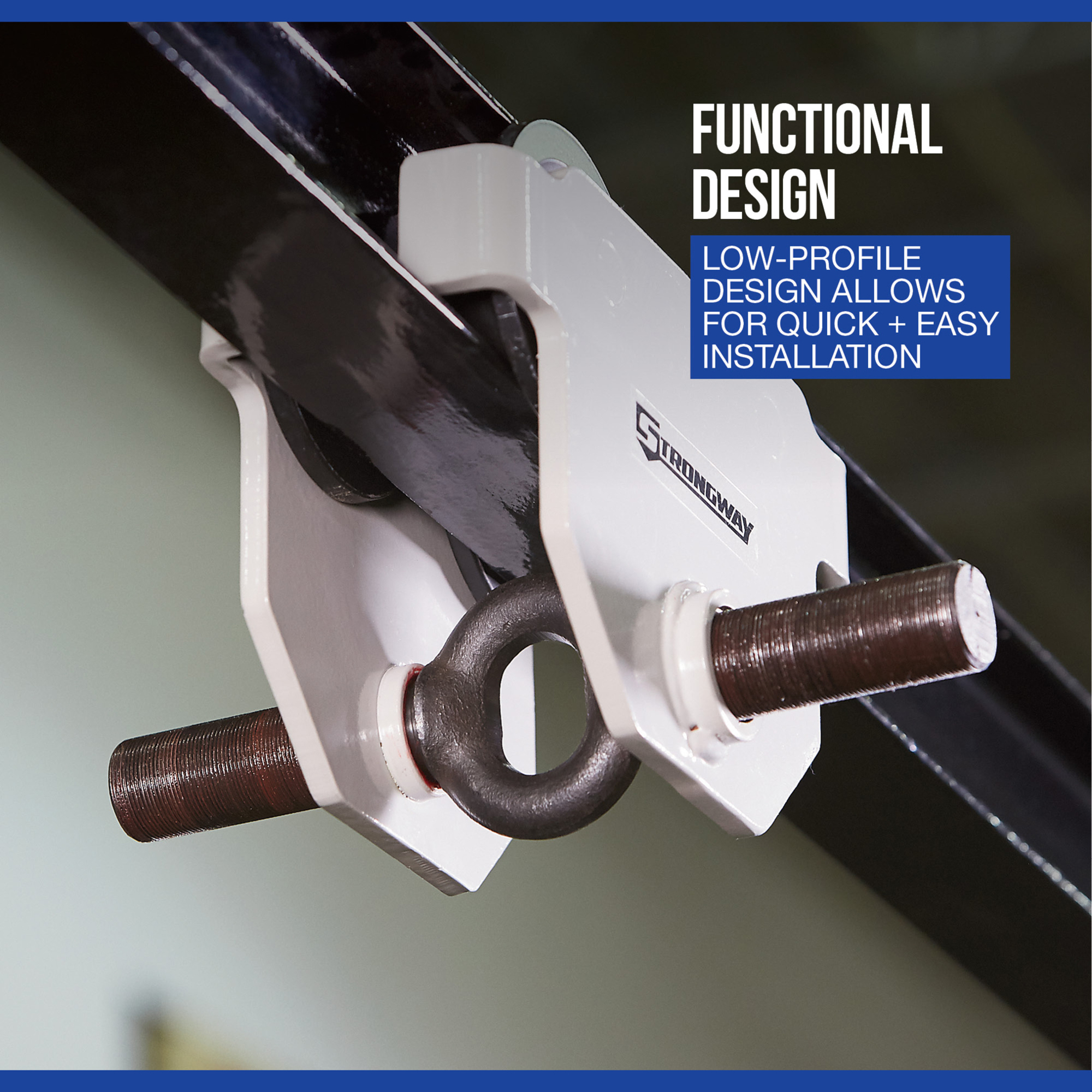 Strongway Push Trolley, 4400-Lb. Capacity, Fits 2-5/8in.–8-5/8in.W I ...