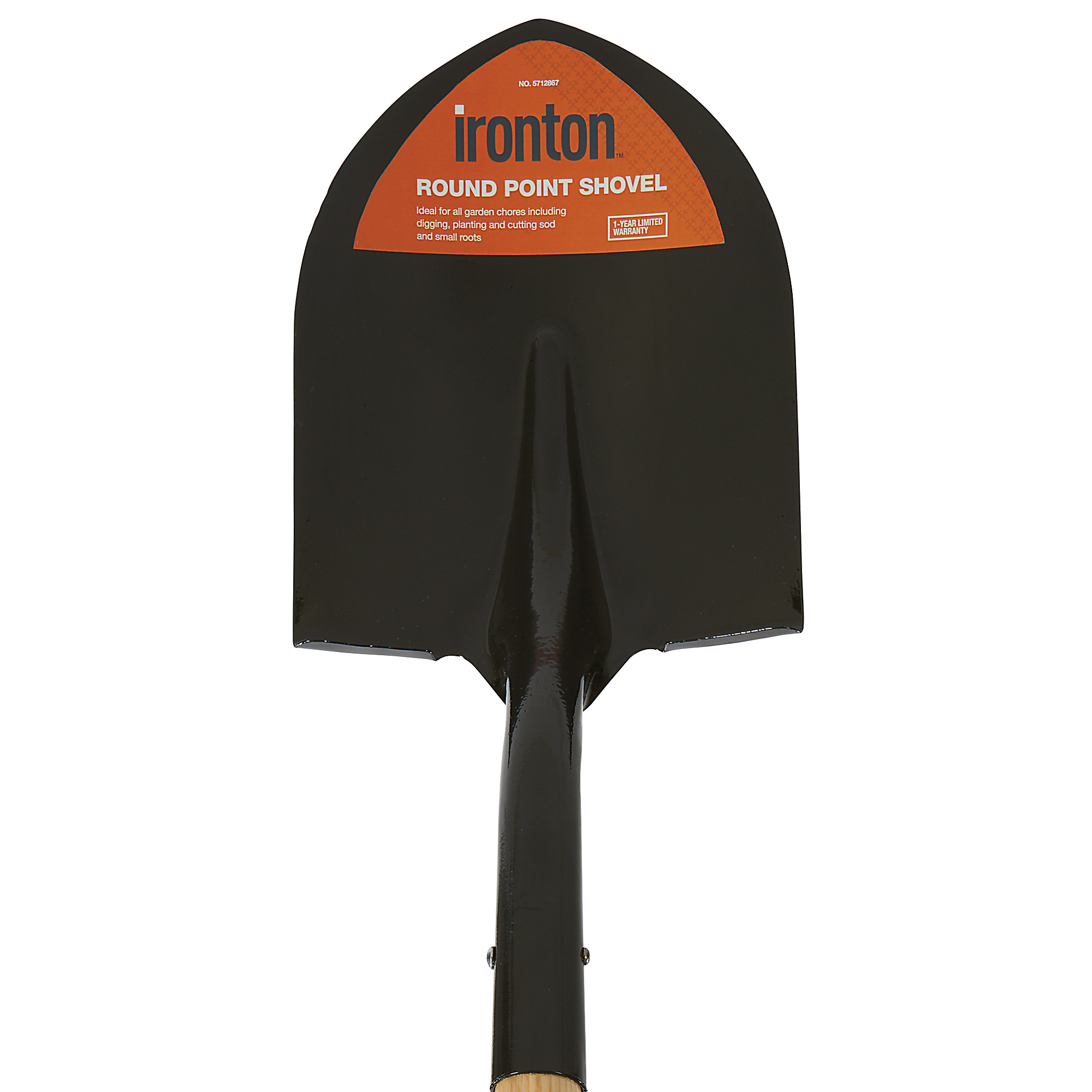 Ironton Long Handled Round Shovel 48 in. w/Wood Handle | Northern Tool