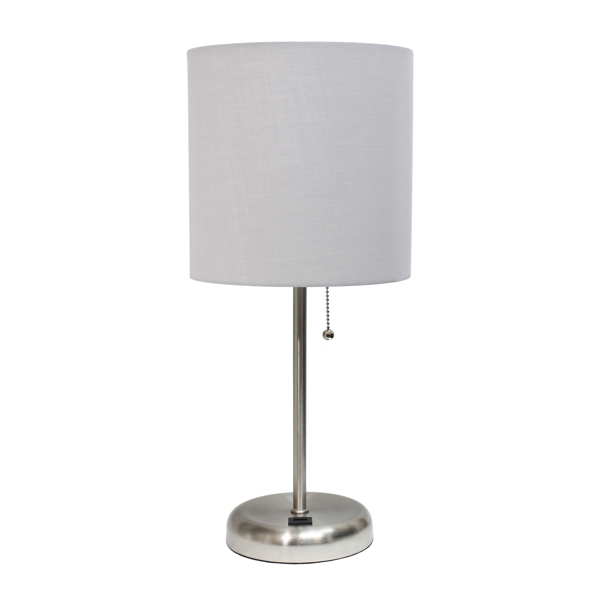 Creekwood Home, 19.5in. USB Port Feature Table Lamp Br Steel, Gray ...