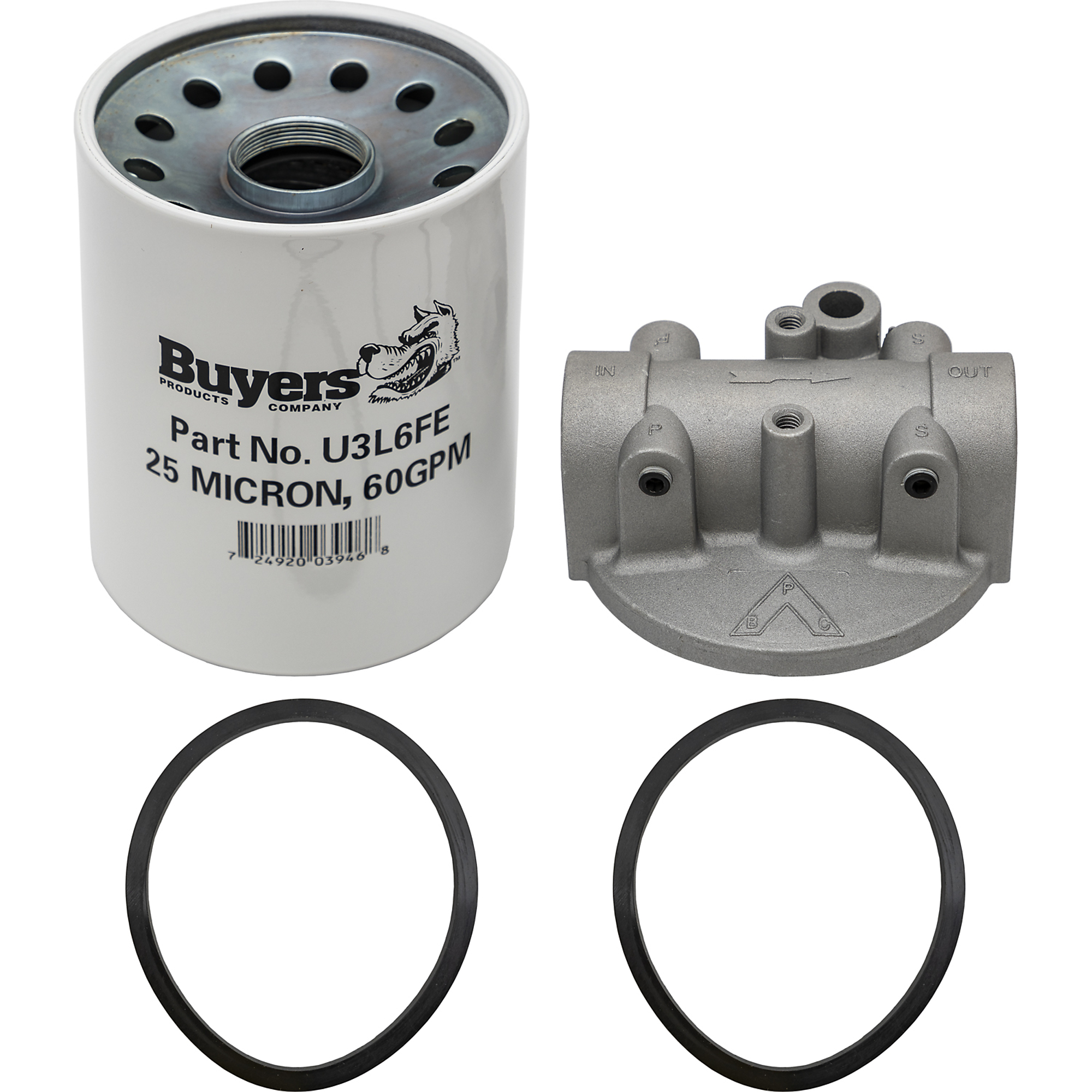 Buyers Products, 50 GPM Return Line Filter Assembly, Model# HFA22525 ...