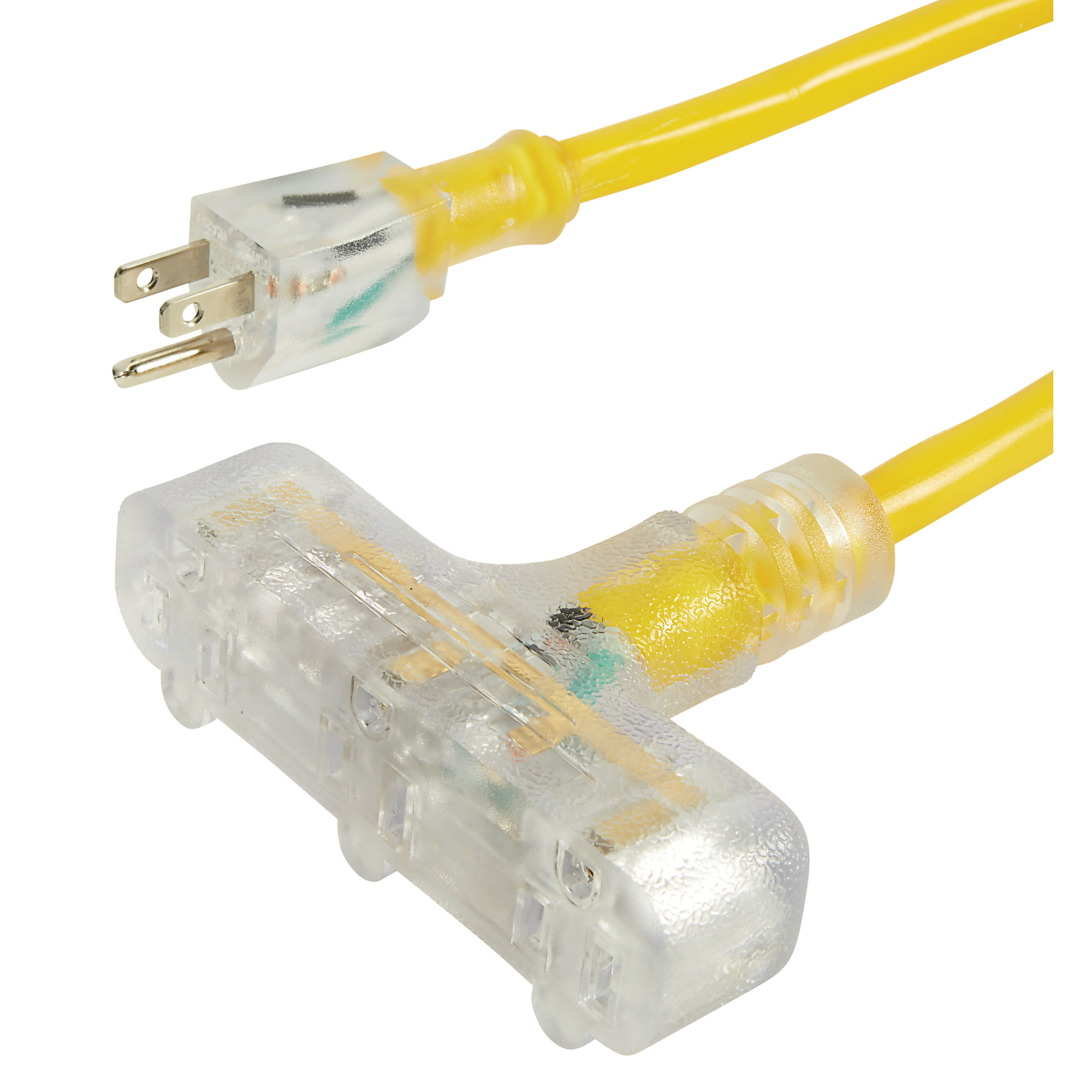 Strongway Extension Cord with Triple Adapter, 100ft., 12/3 Ga., 15 Amps ...