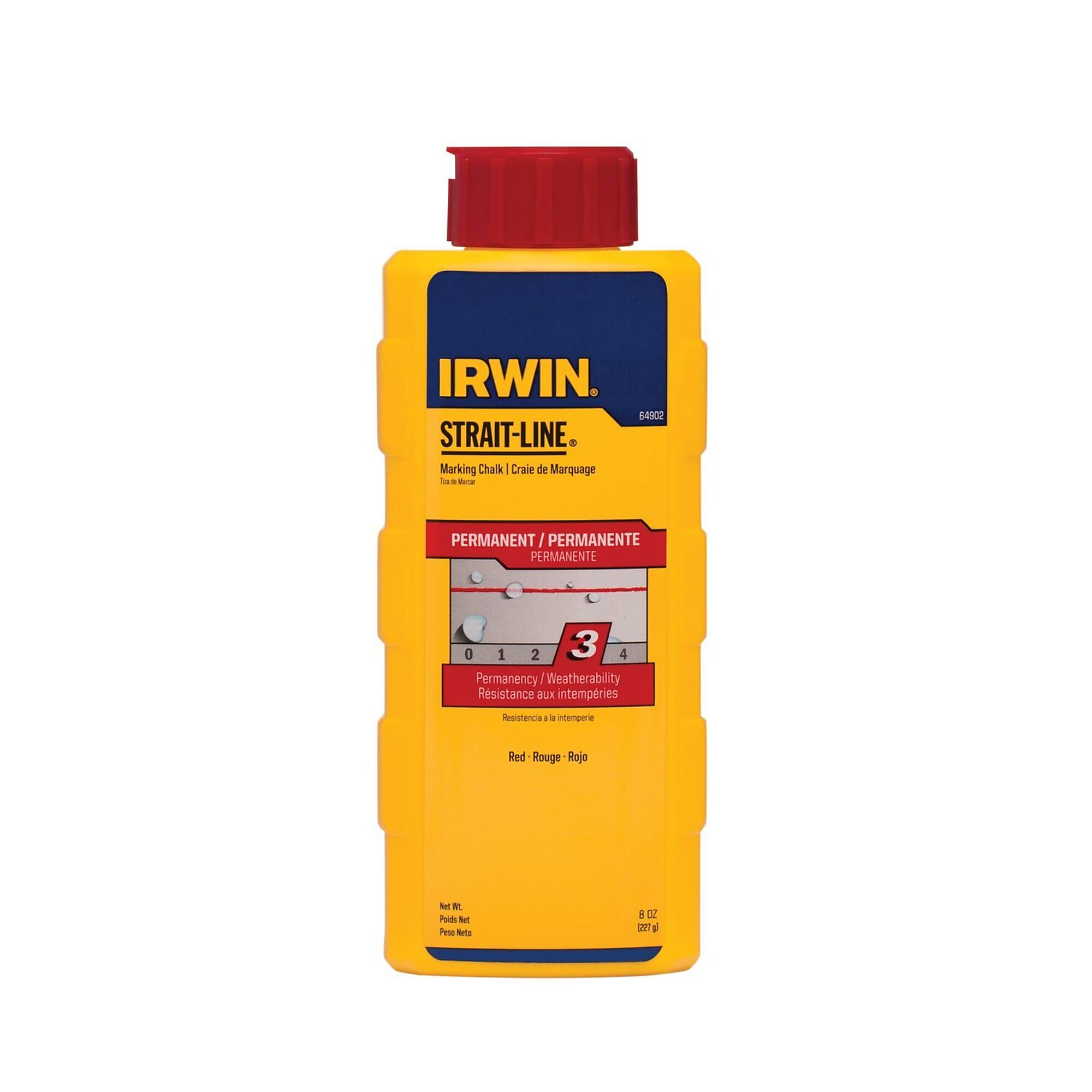 Irwin Strait Line Chalk - 8 Oz., Red, Permanent, Model# 64902 ...