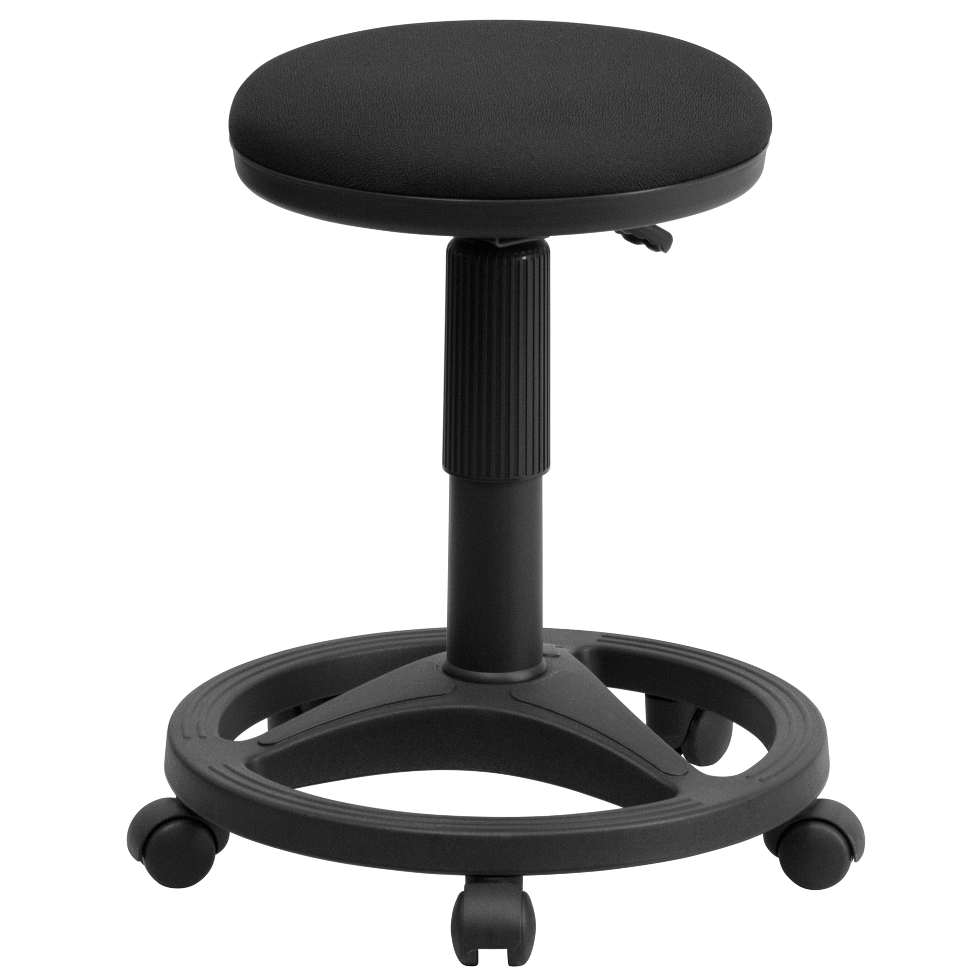 Flash Furniture, Black Backless Ergonomic Stool with Foot Ring ...