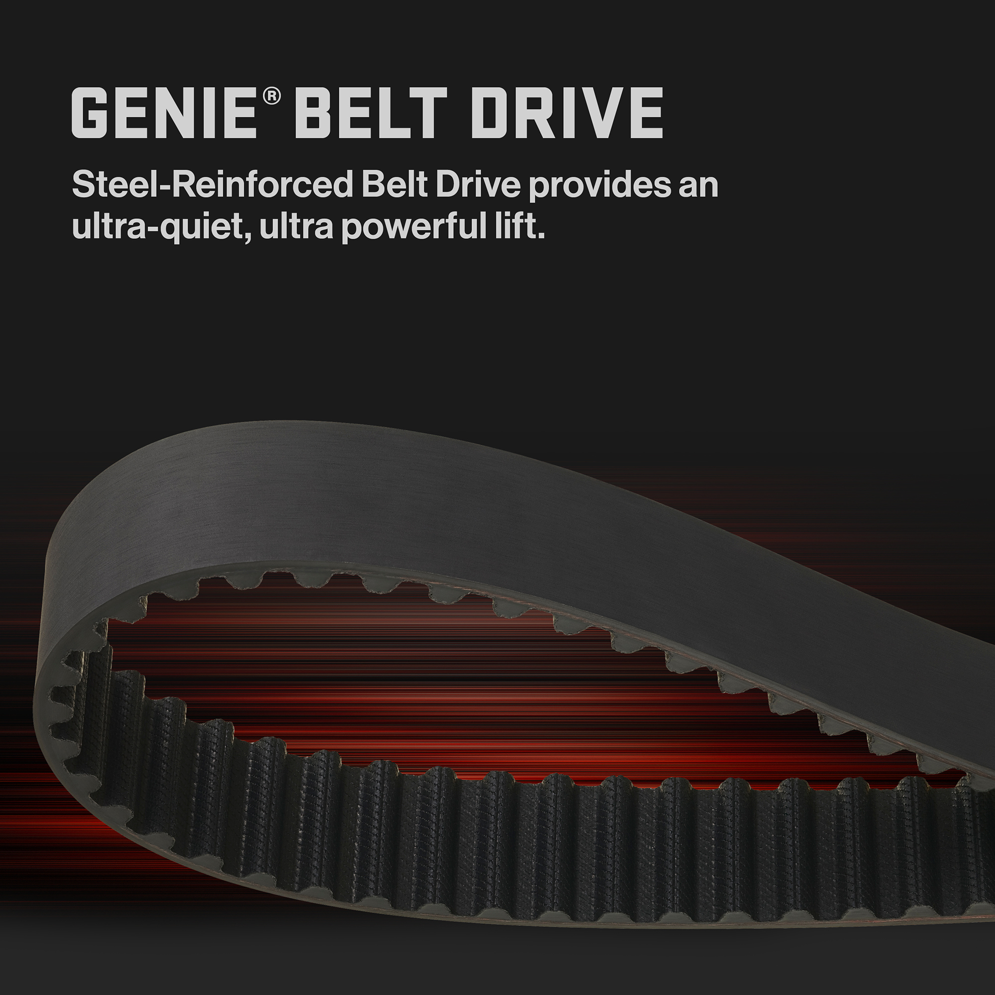 Genie Company, Ultra-quiet belt garage door opener w/batt. backup ...