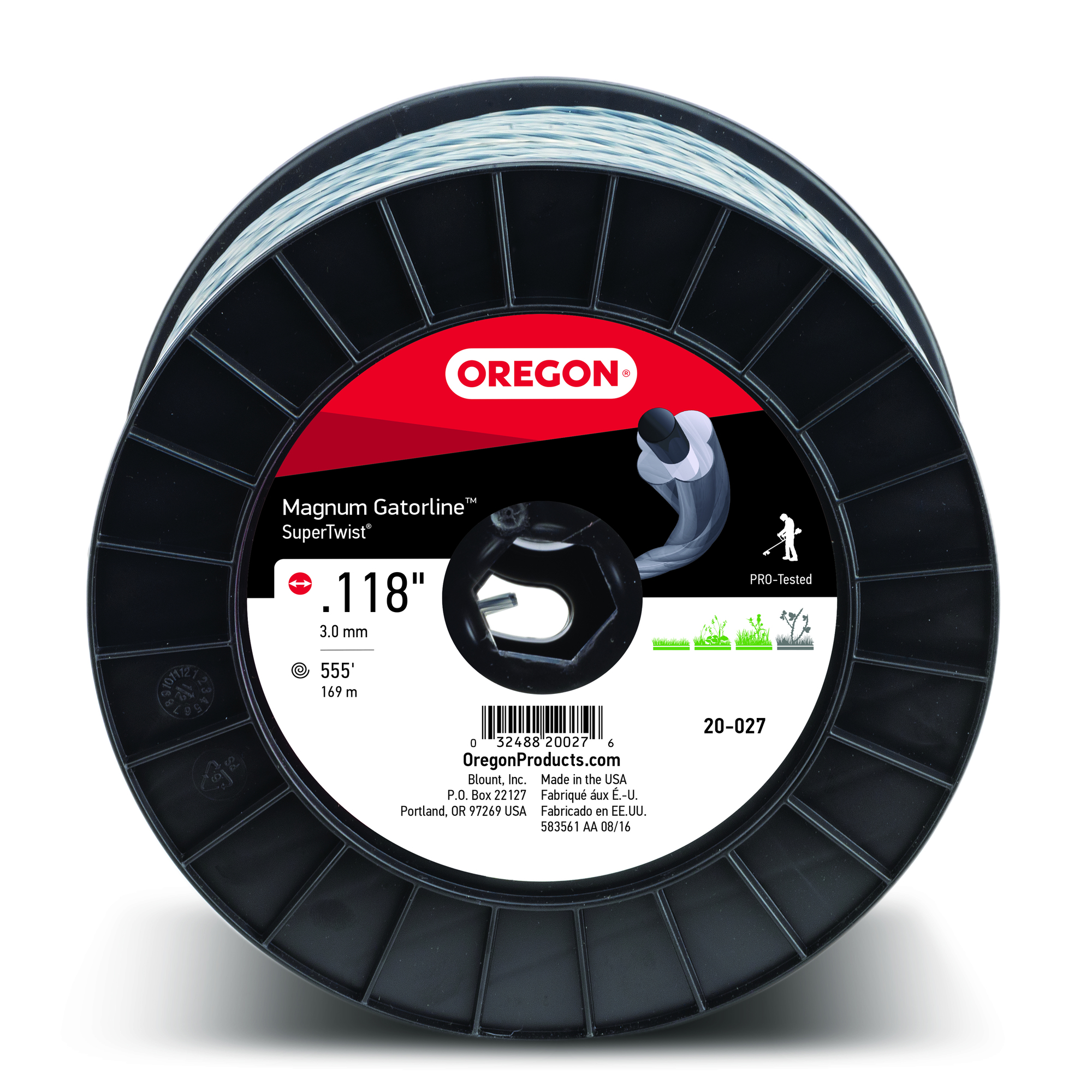 Oregon, SuperTwist Magnum Gatorline Trimmer Line, Line Diameter 0.118 ...