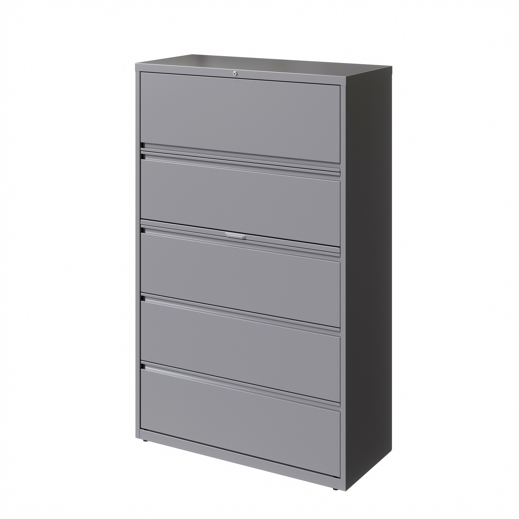 Hirsh Industries, 5 Drawer Lateral File Cabinet, Width 42 in, Depth 18. ...