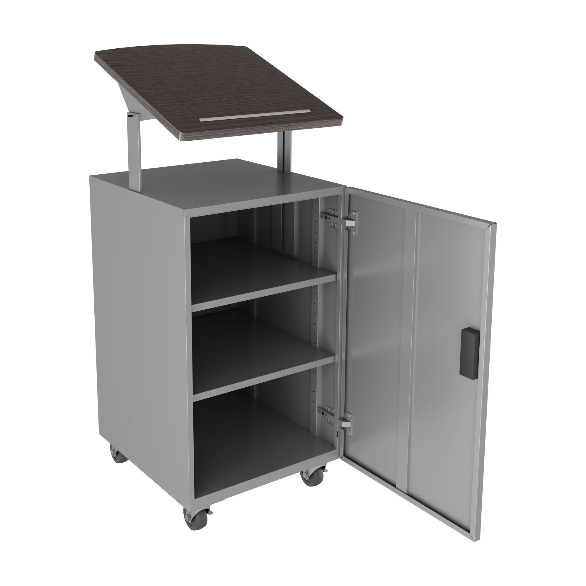 Hirsh Industries, Mobile Locking Podium for Classroom or Office, Color ...