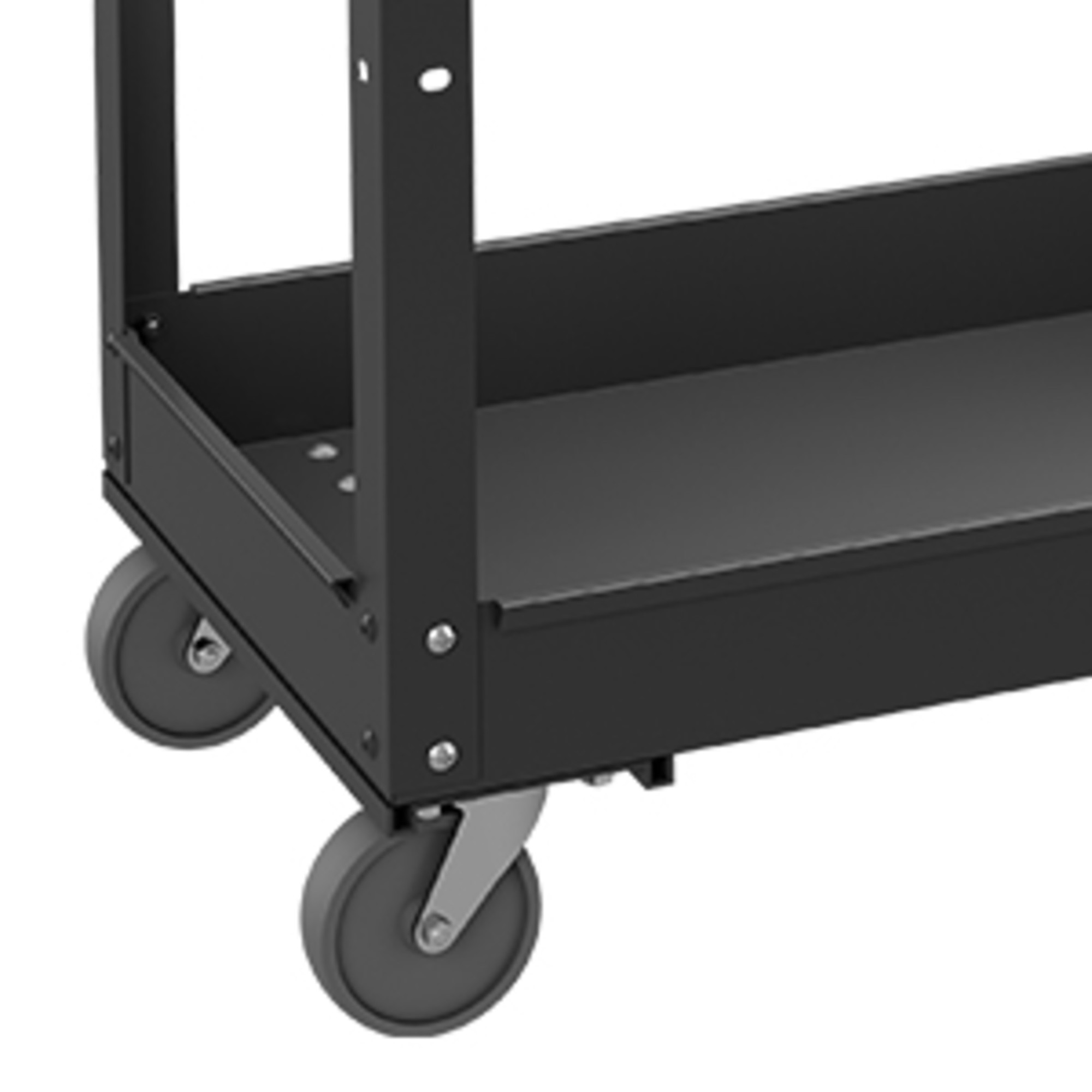 Hirsh Industries, 3 Shelf Ready-To-Assemble Steel Utility Cart, Color ...