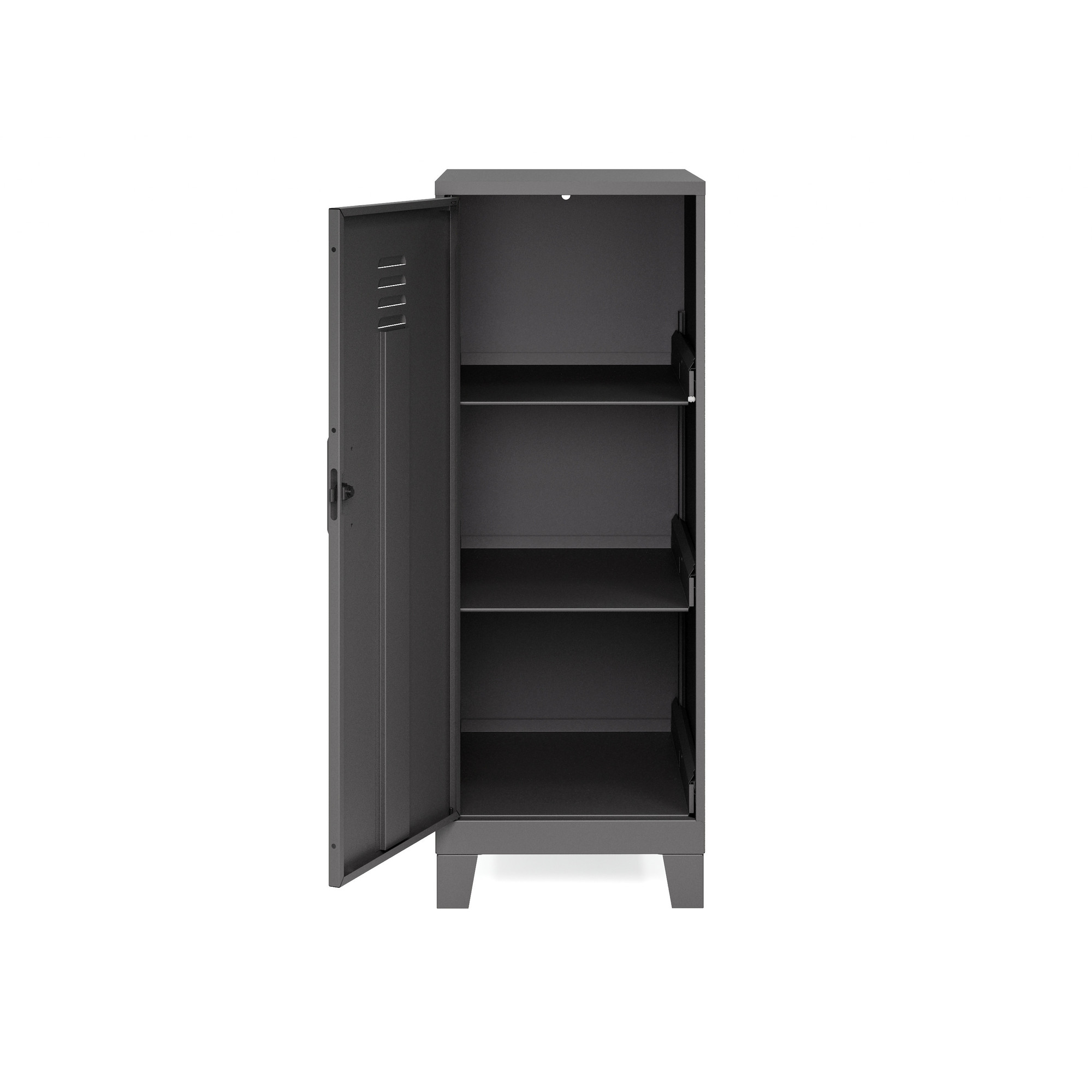 Hirsh Industries, 3 Shelf Storage Locker Cabinet, Height 38.5 in, Width ...