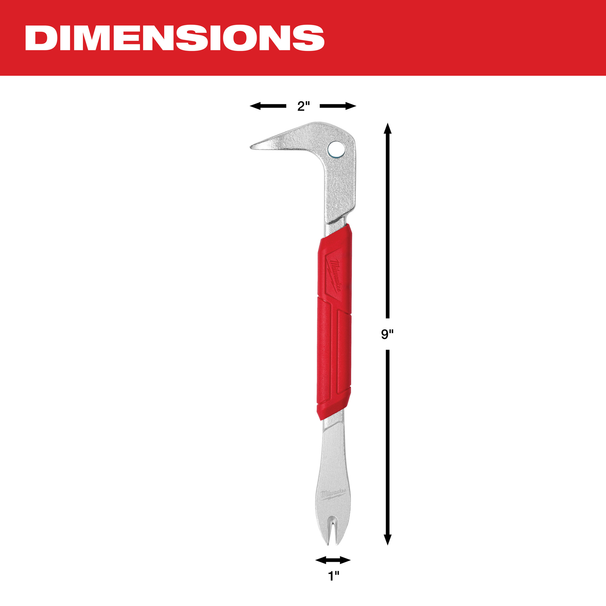 Milwaukee, 9in. Finish Nail Puller, Material Forged Steel, Tool Length ...