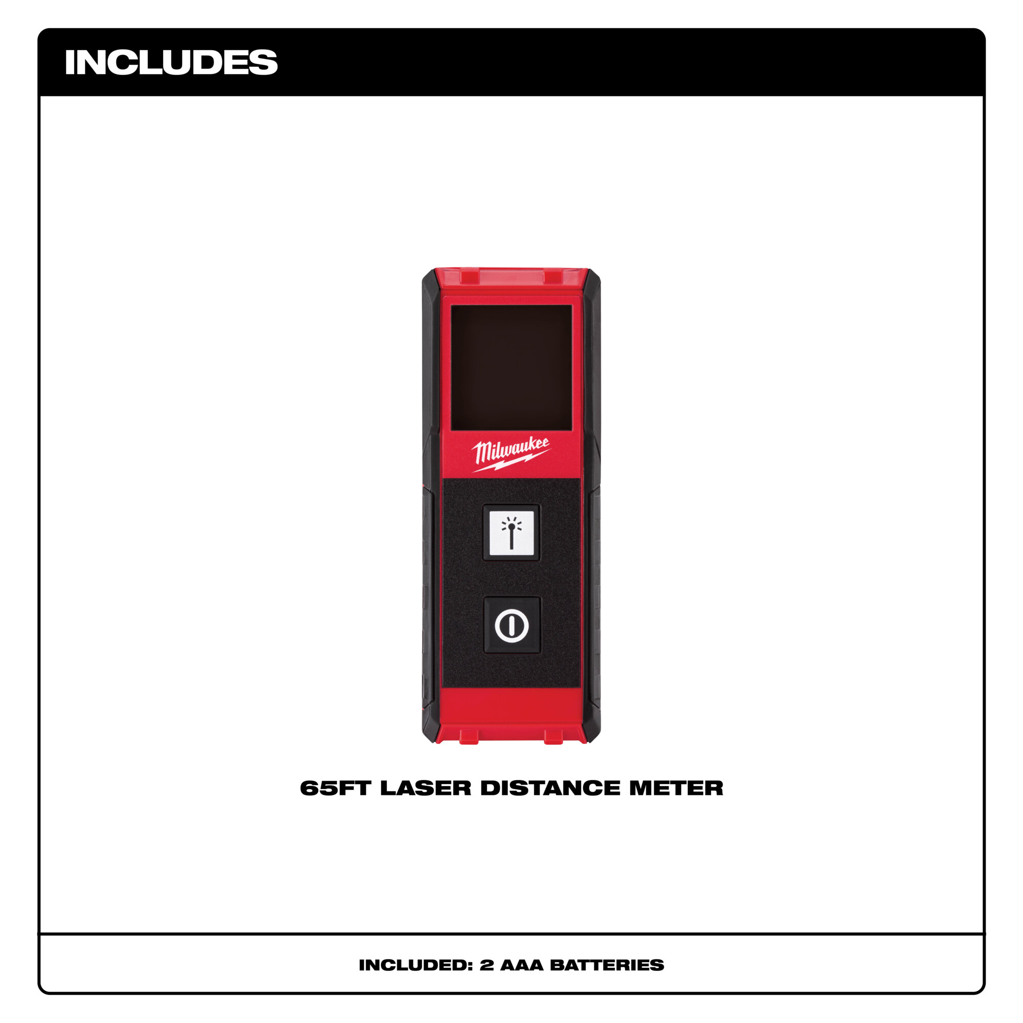 Milwaukee, 65ft. Laser Distance Meter, Level Type Laser, Accuracy 0.005 ...
