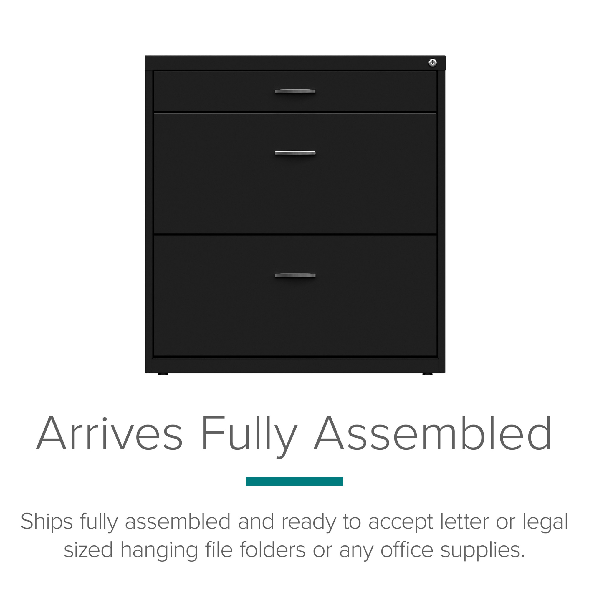 Hirsh Industries, 3 Drawer Lateral File Cabinet, Width 30 in, Depth 17. ...