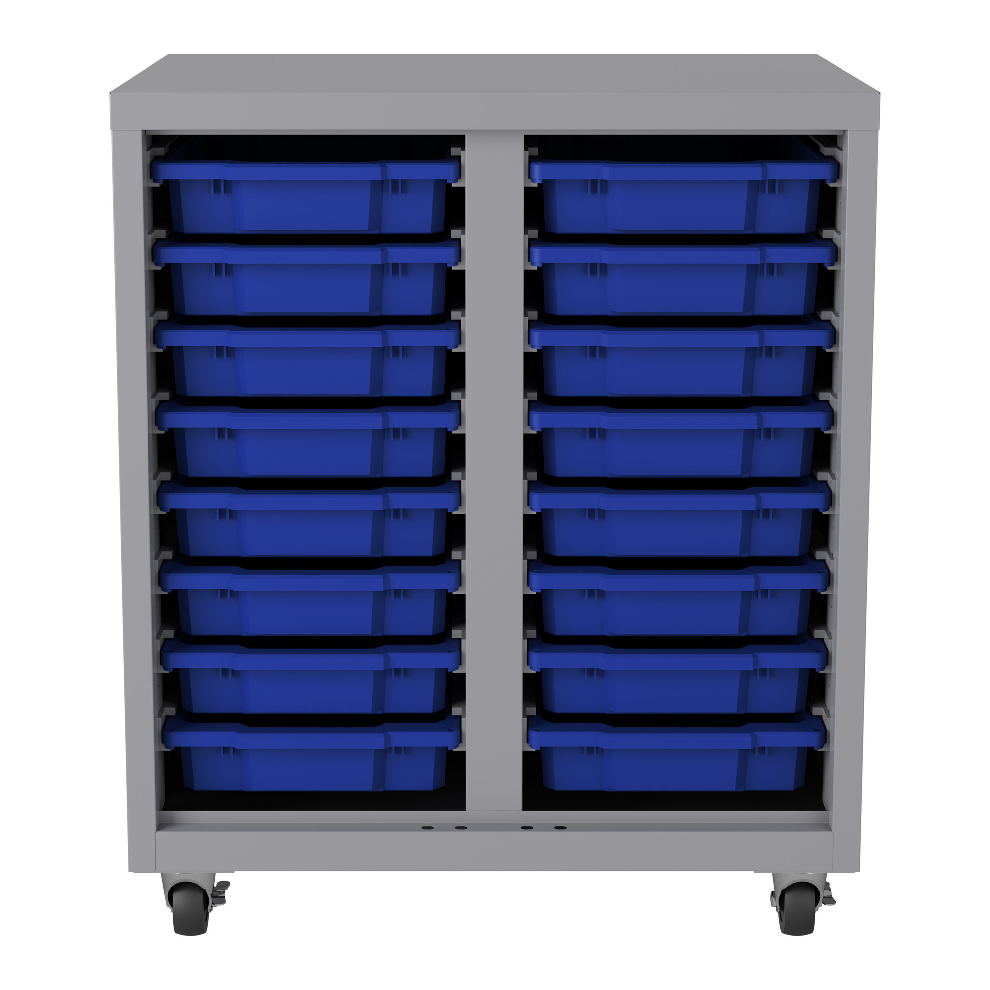 Hirsh Industries, Bin Storage Cabinet with 16 plastic tote bins, Height ...