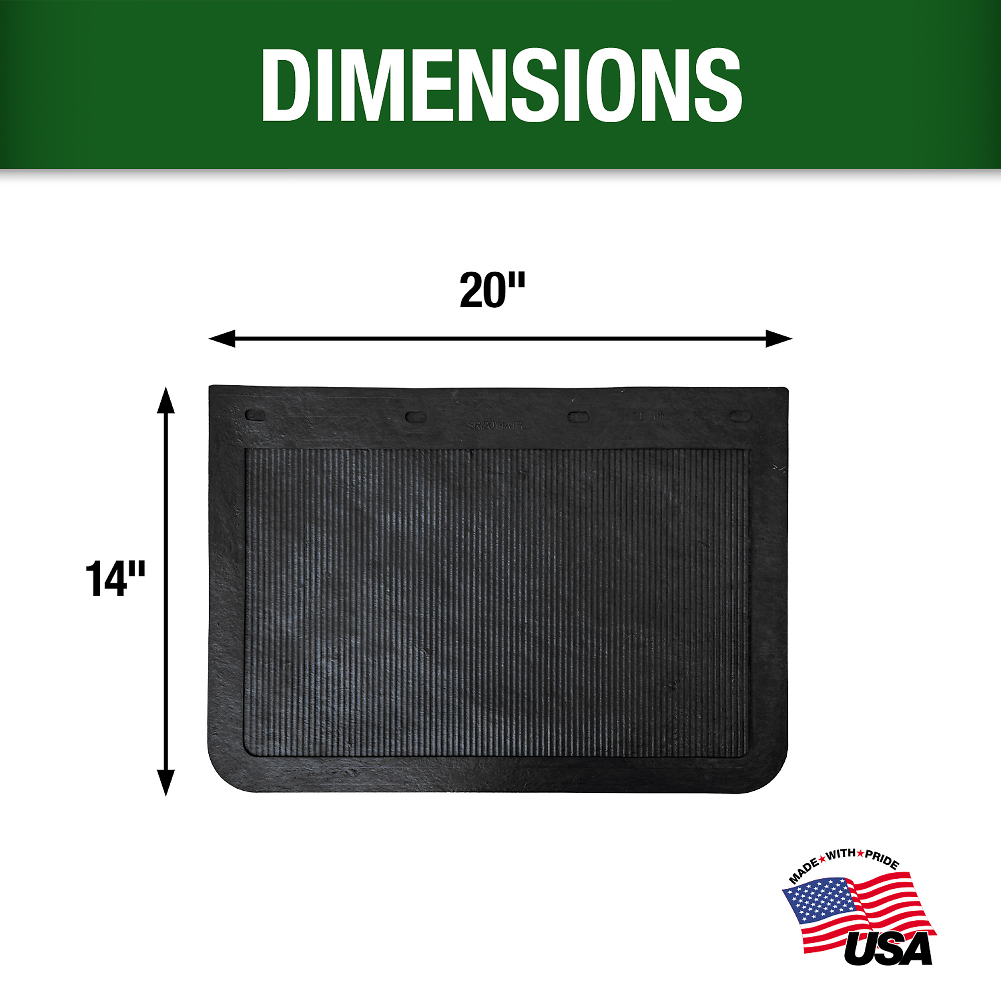 Boomerang Rubber, Truck Rubber Splash Guards 1/4in. Standard 20in.x14in ...