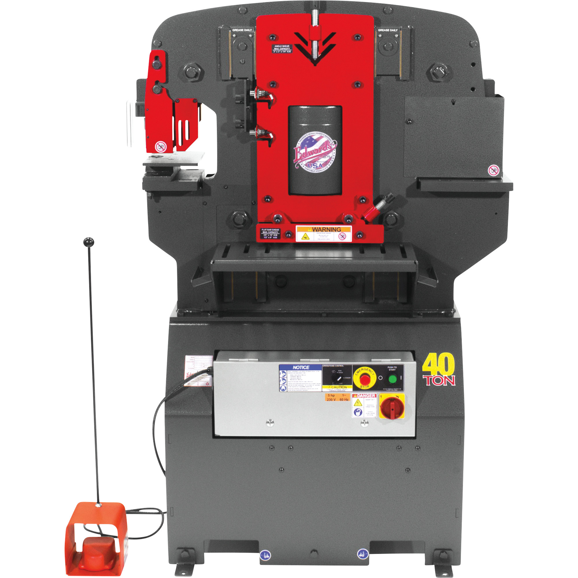 Edwards JAWS 40-Ton Ironworker with Accessory Pack, Single Phase, 230 ...