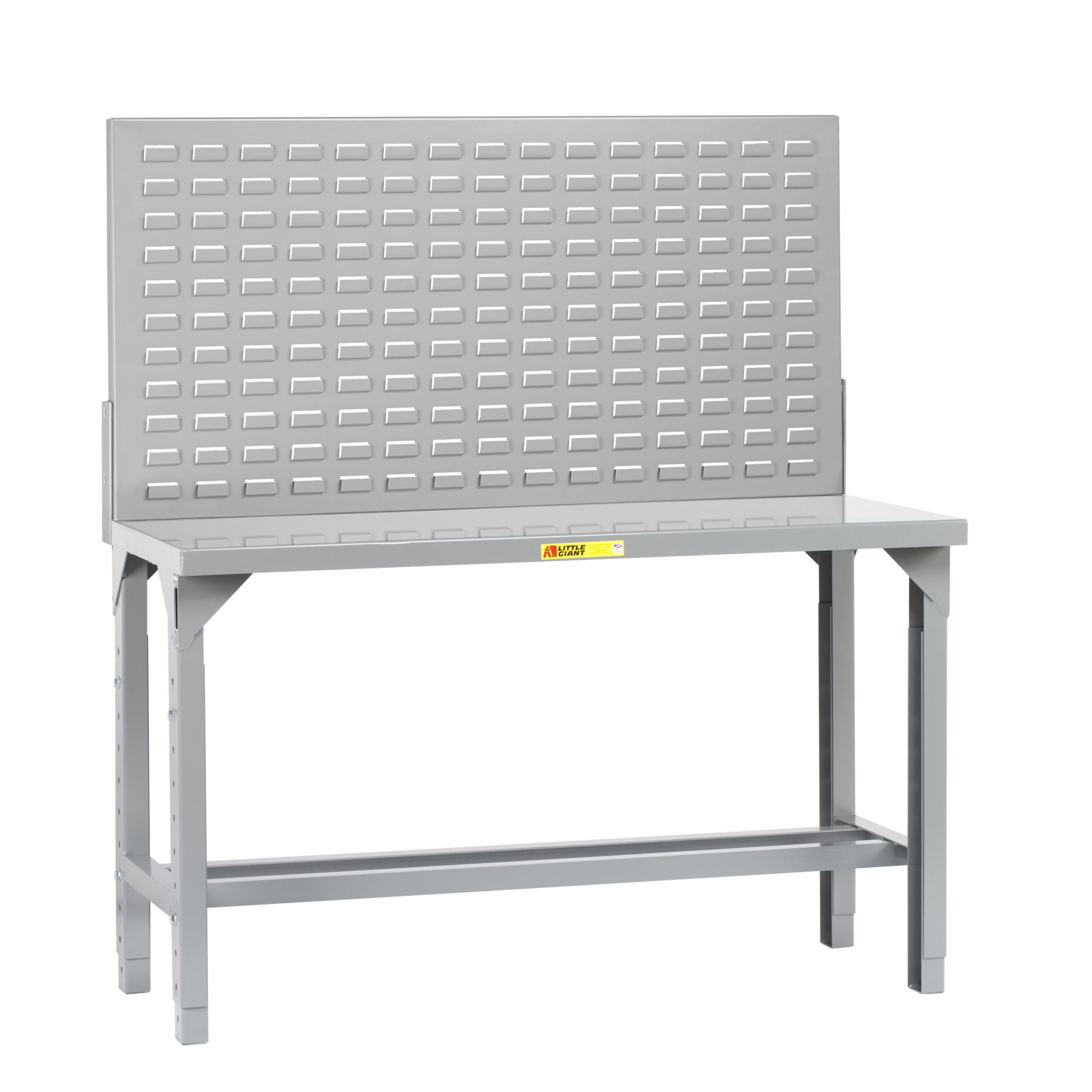 Little Giant, Welded Workbench, 4500 lb, 30x60, Louvered, Adj Ht, Width ...